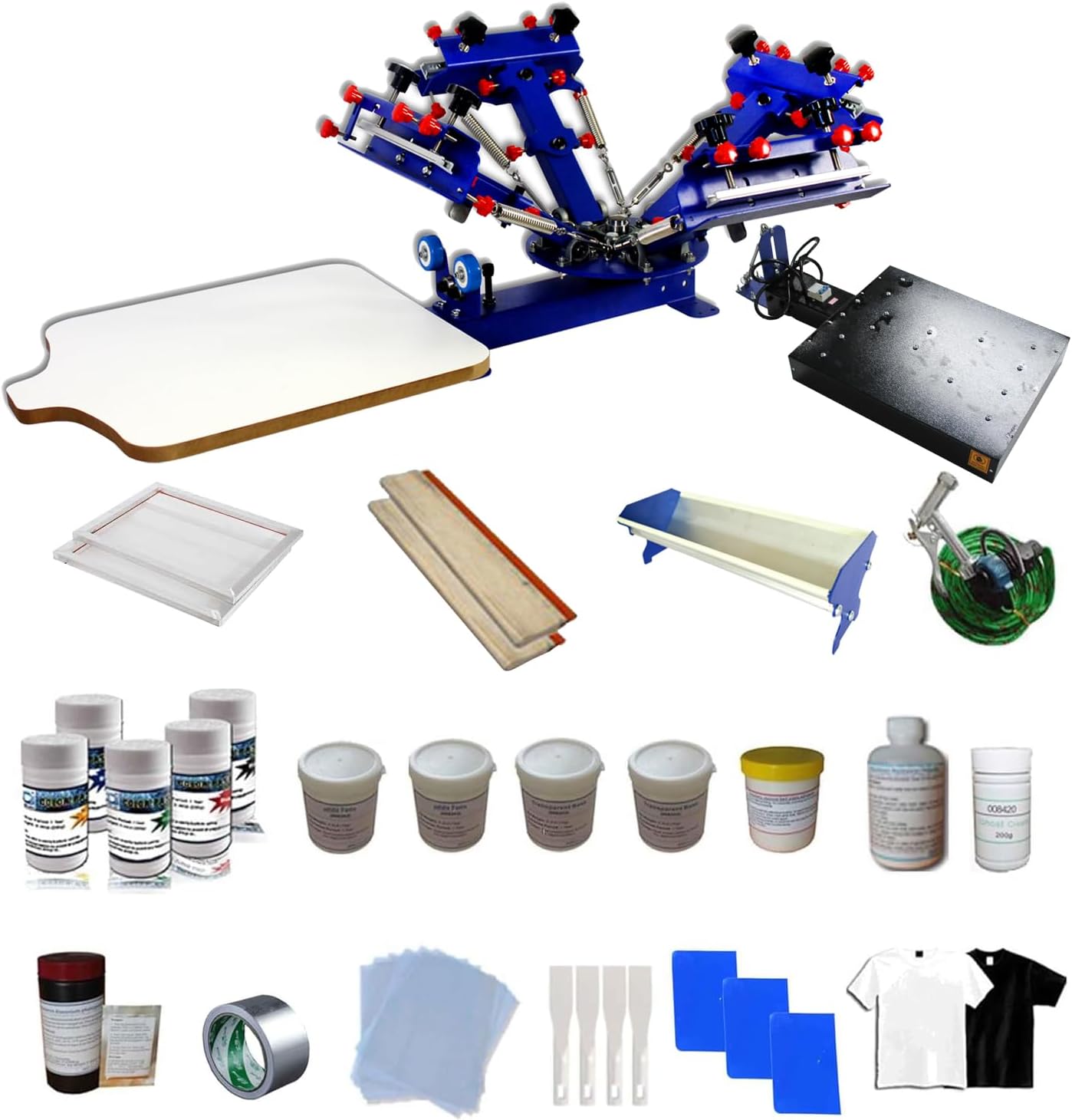 Amazon.com: 3 Color 1 Station Screen Printing Kit Silk Screen Printing ...