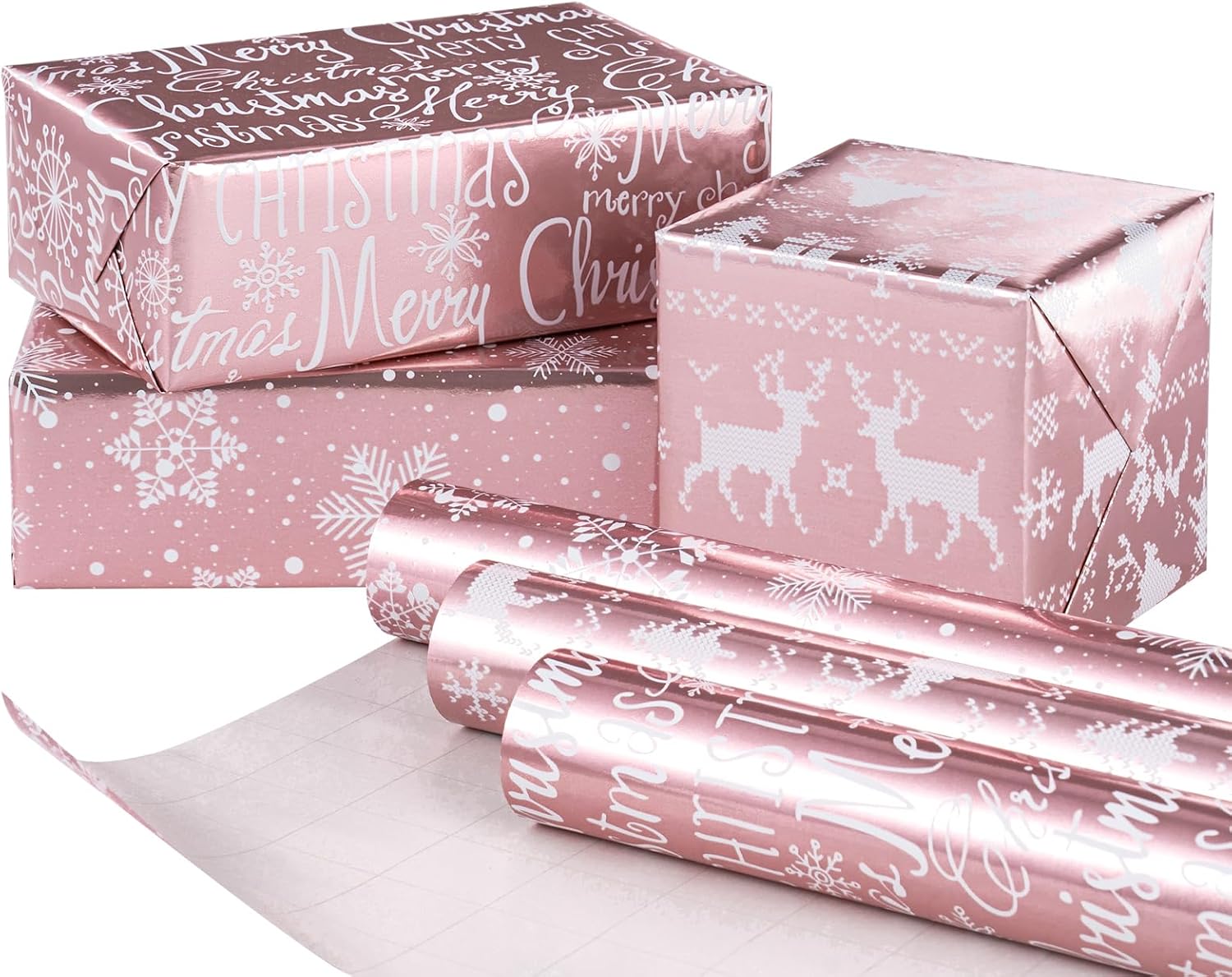 Amazon.com: RUSPEPA Christmas Wrapping Paper Rolls - Mini Roll - 17 ...