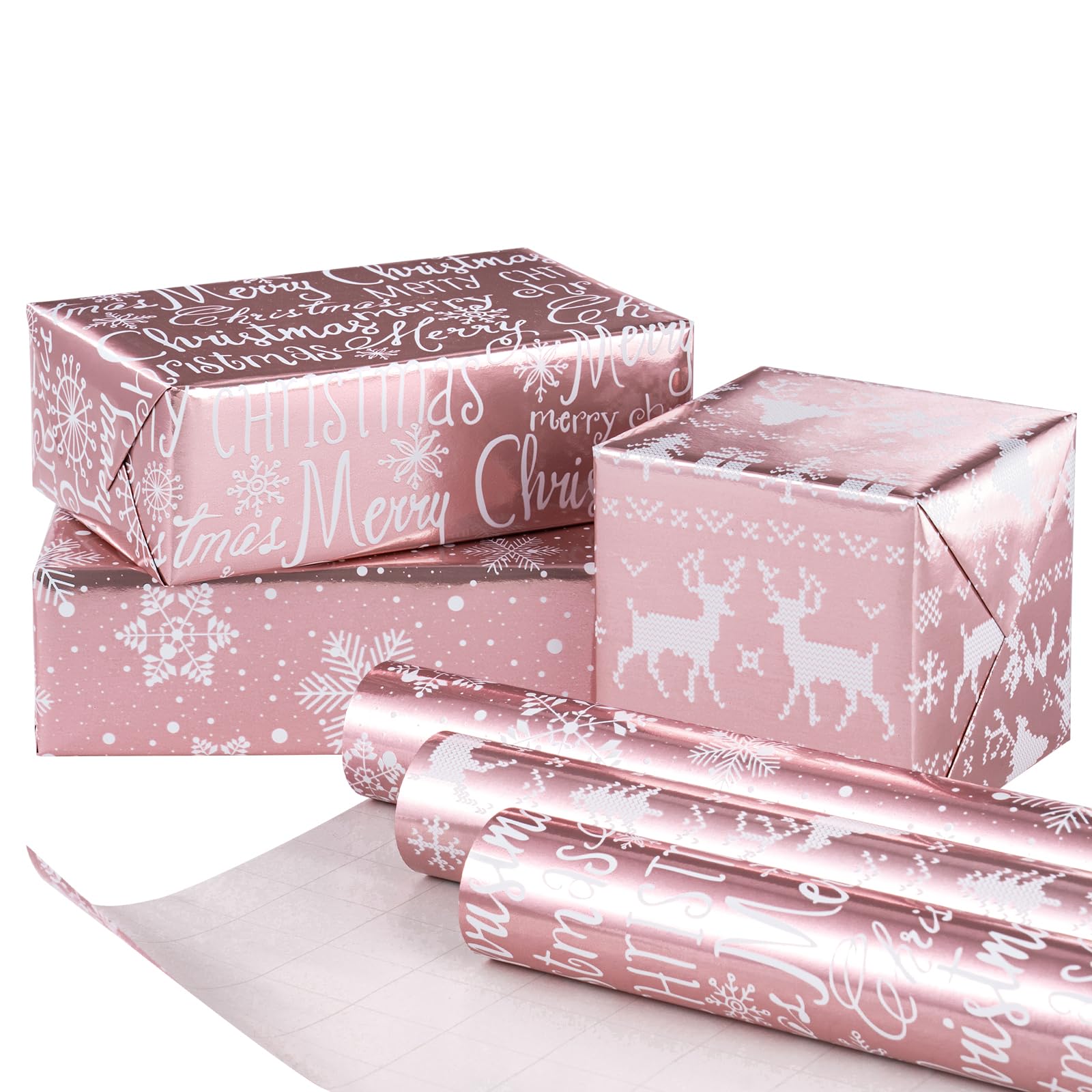 Amazon.com: RUSPEPA Christmas Wrapping Paper Rolls - Mini Roll - 17 ...