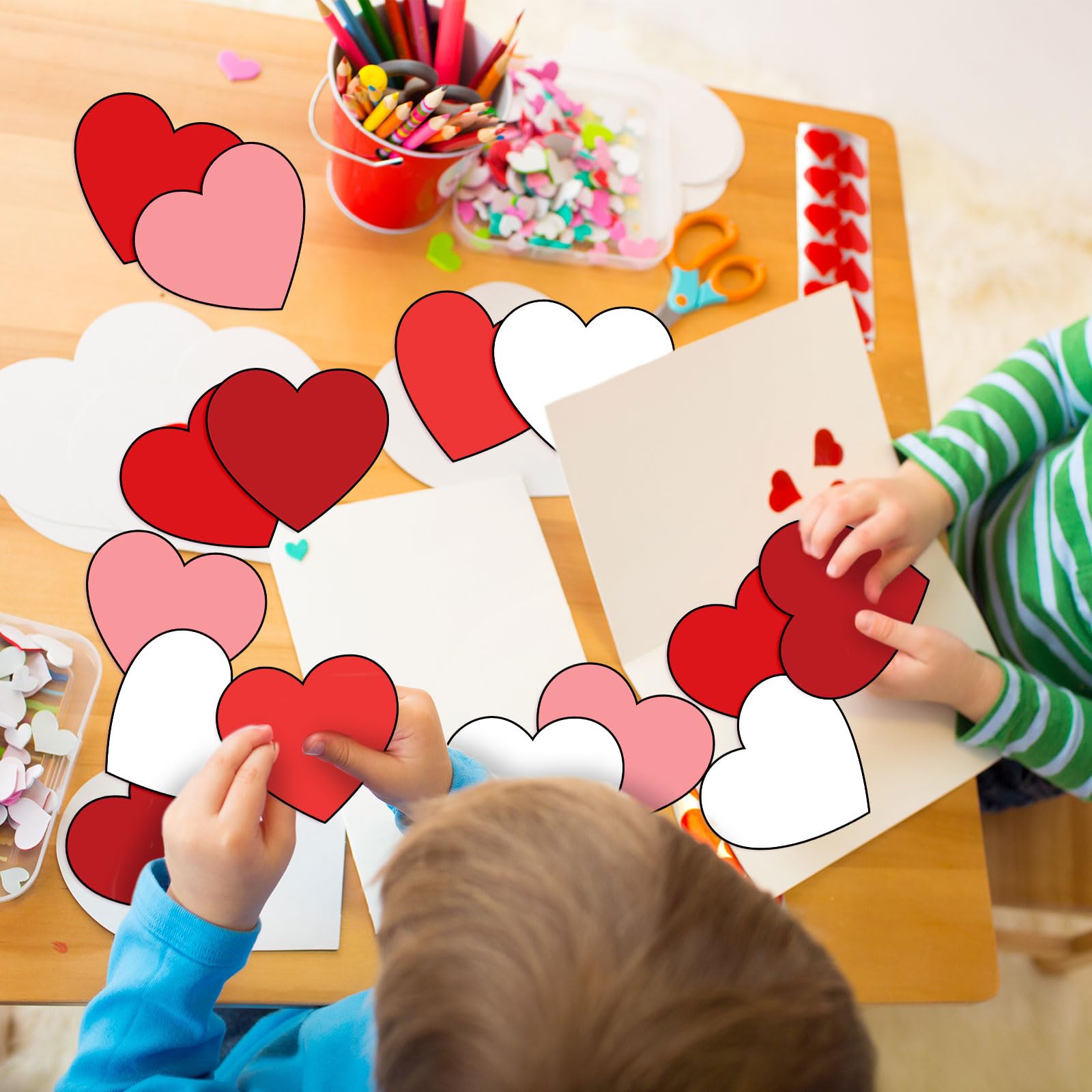 Snapklik.com : Whaline Valentines Day Heart Cutouts 5.9 Inch Red Pink ...