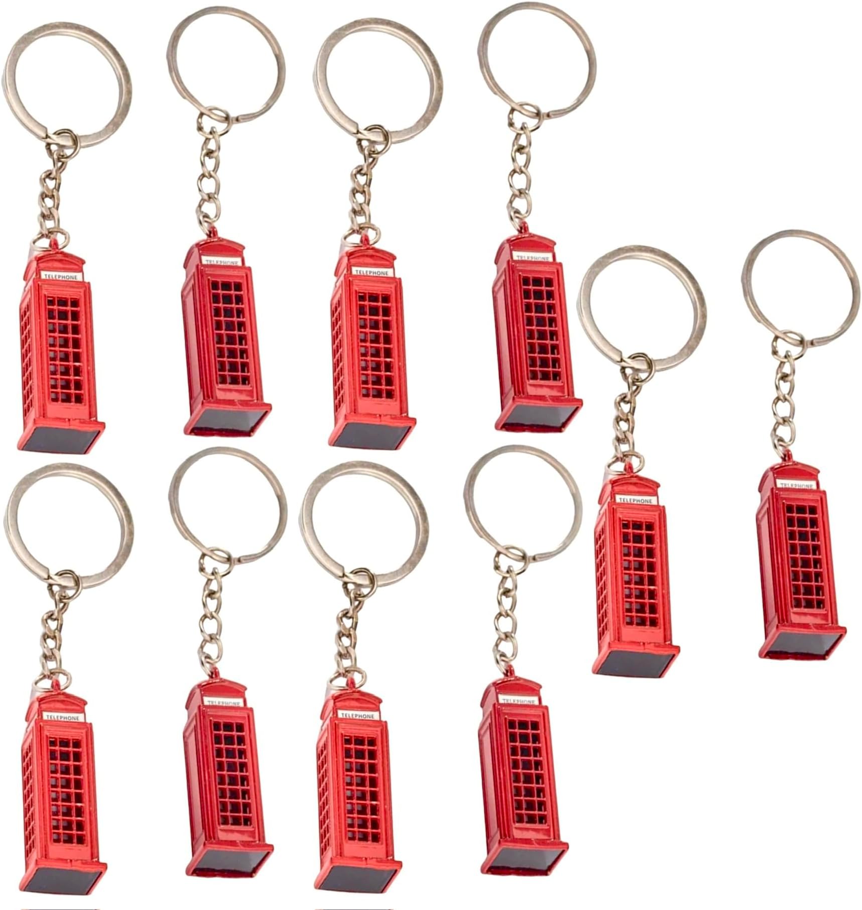 12 London Telephone Box Metal Key Ring Souvenir Gift : Amazon.co.uk ...