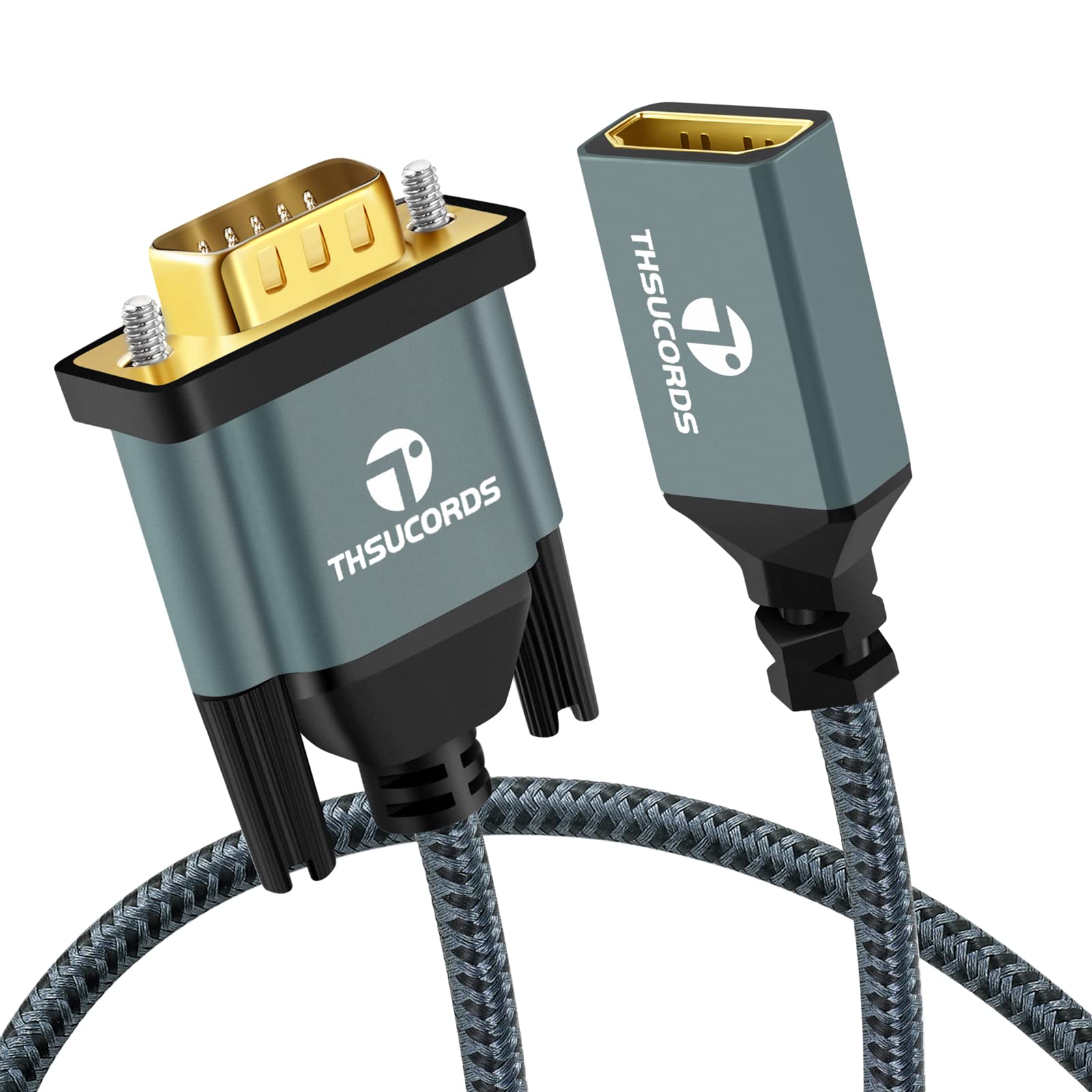 Amazon.com: Thsucords HDMI to VGA Adapter Cable 3.3FT, Nylon Braided ...