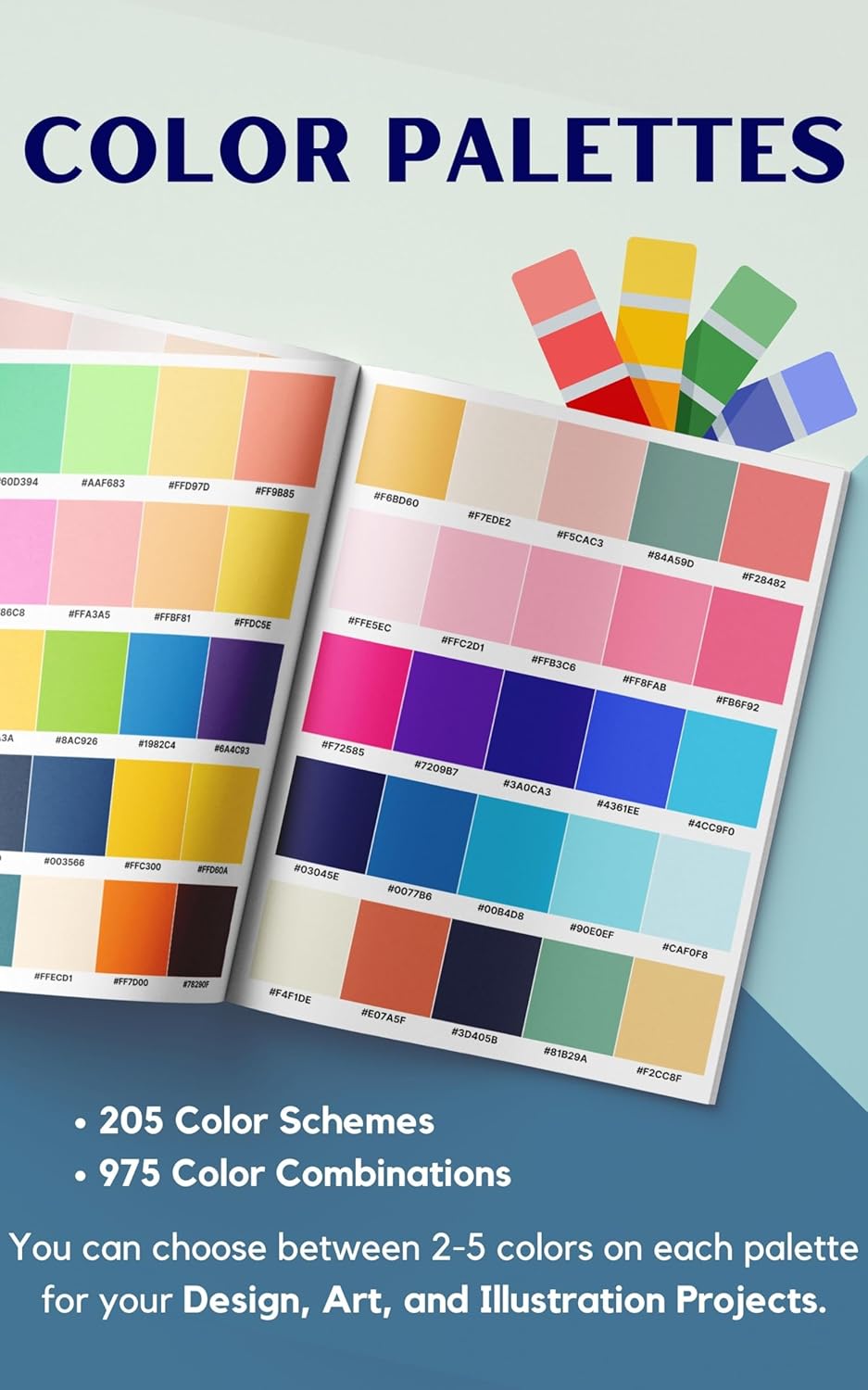 Color Palette Book: 205 Color Schemes, Inspiration for Graphic ...