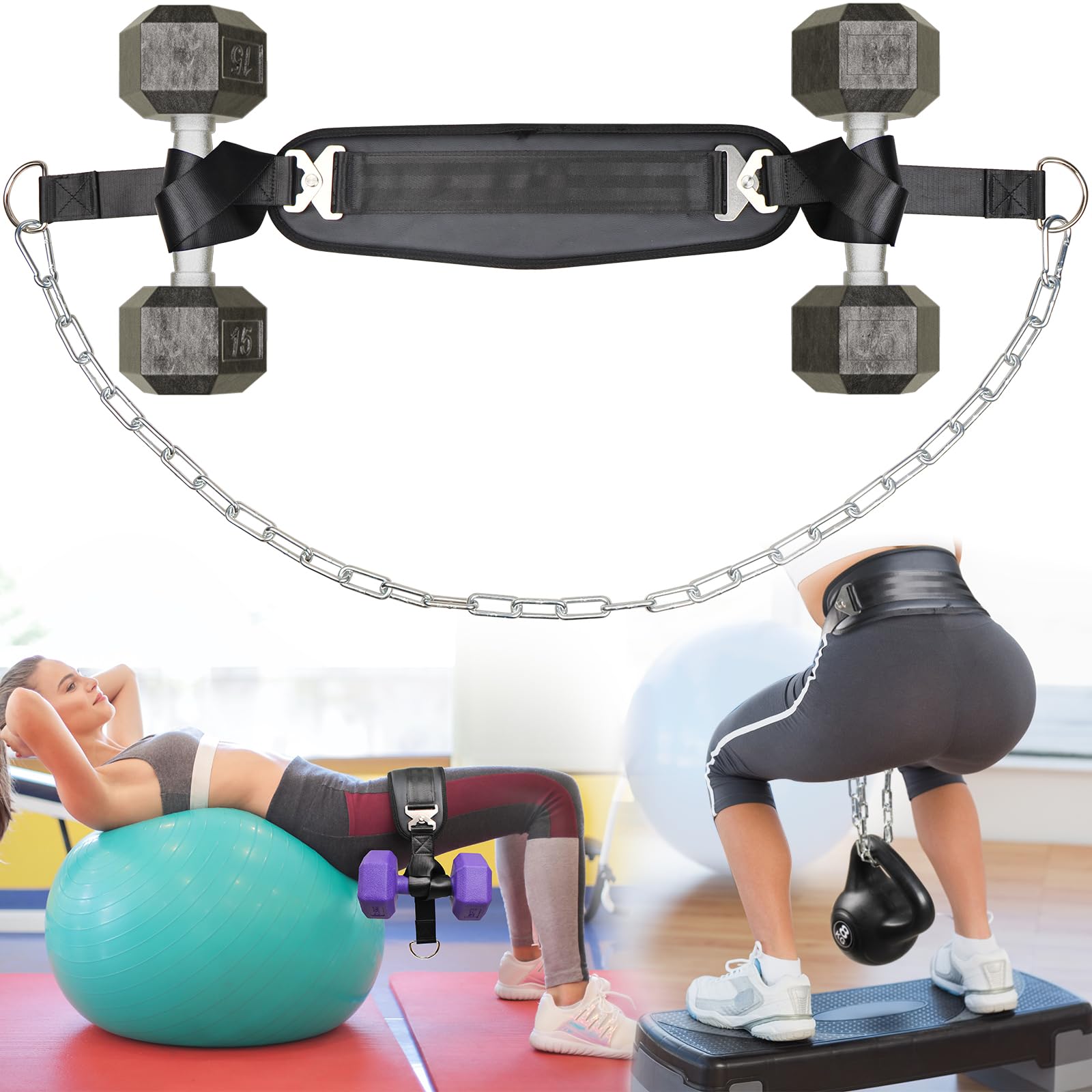 Snapklik.com : VAIIO Hip Thrust Belt For Dumbbells & Kettlebells ...