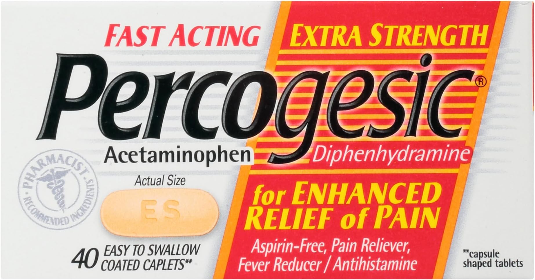 Amazon.com: Percogesic Extra Strength Pain Relief | Aspirin Free Dual ...