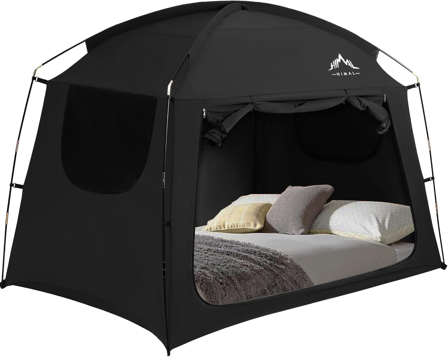Amazon.com: UNIHIMAL Bed Tent for Indoor Portable Light Reducing Twin ...