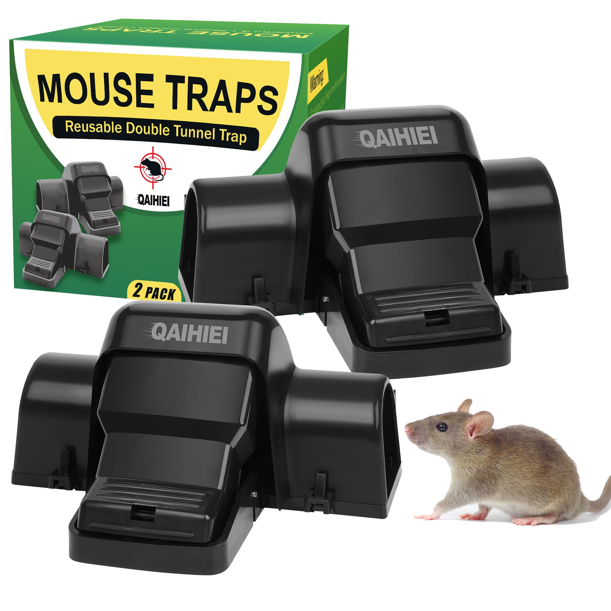Amazon.com : Rat Chipmunk Traps, Reusable Dual-Entry Tunnel Traps for ...