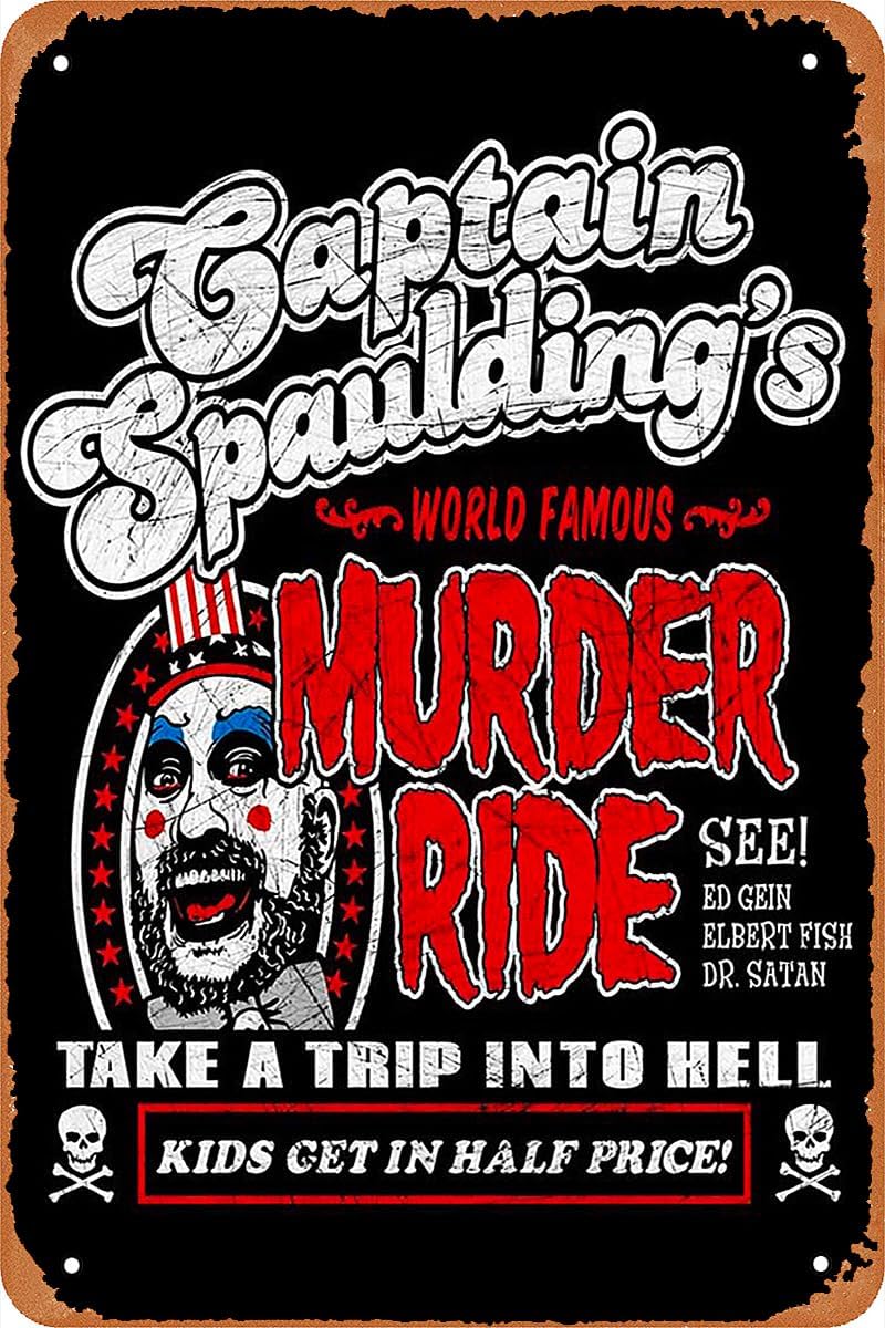 Amazon.com : Captain Spaulding's Murder Ride Horror Movie Poster Retro ...