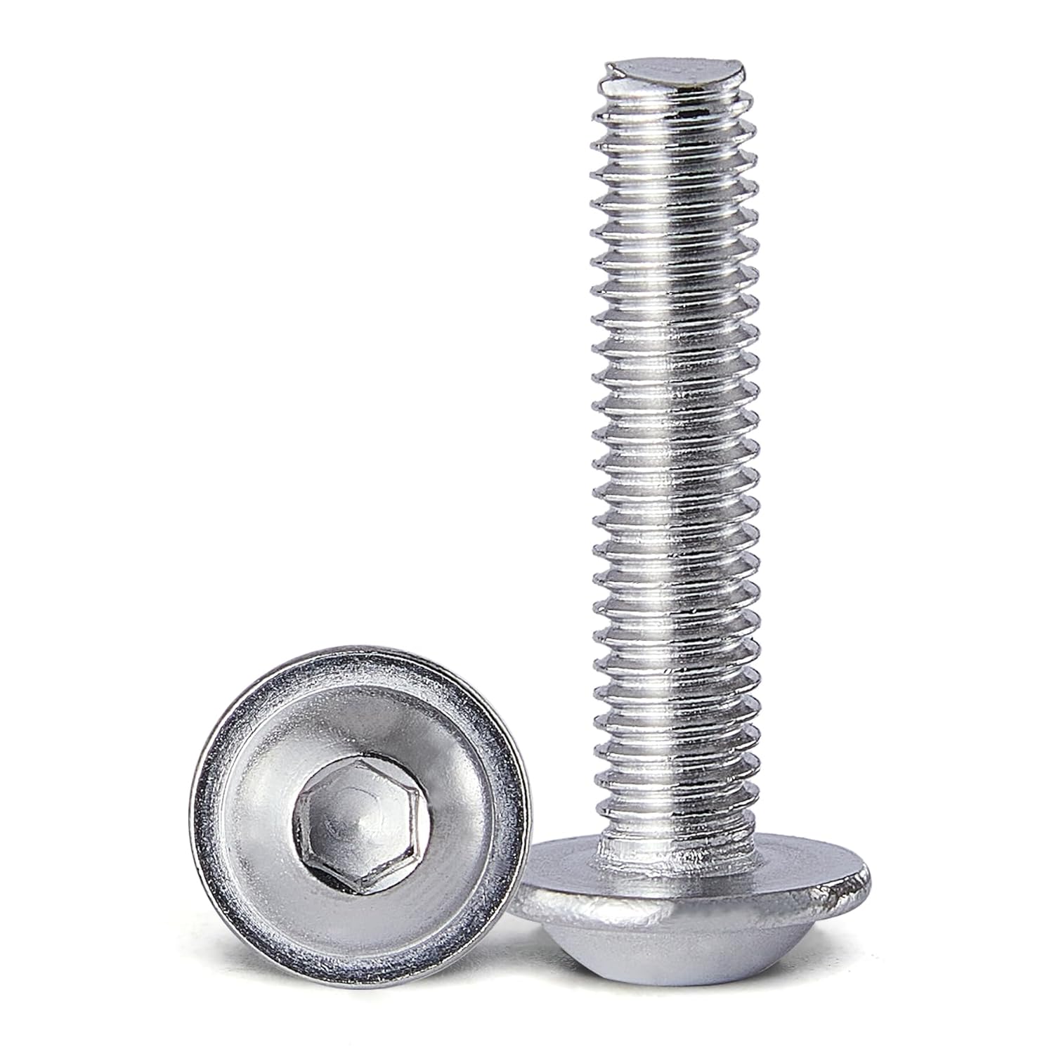 Cicidorai M5-0.8 x 8mm Flanged Button Head Socket Cap Screws Bolts, 304 ...