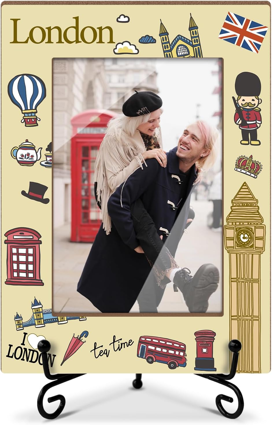 Amazon.com - DOIUCRO London Picture Frame - 4x6 London Themed Wooden ...