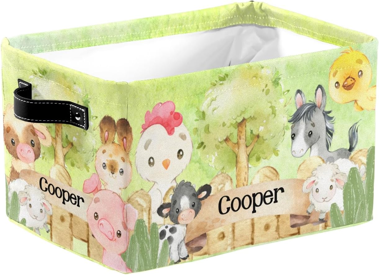 Amazon.com: Farm Cute Animals Friend Life Collapsible Storage Bins,Cube ...