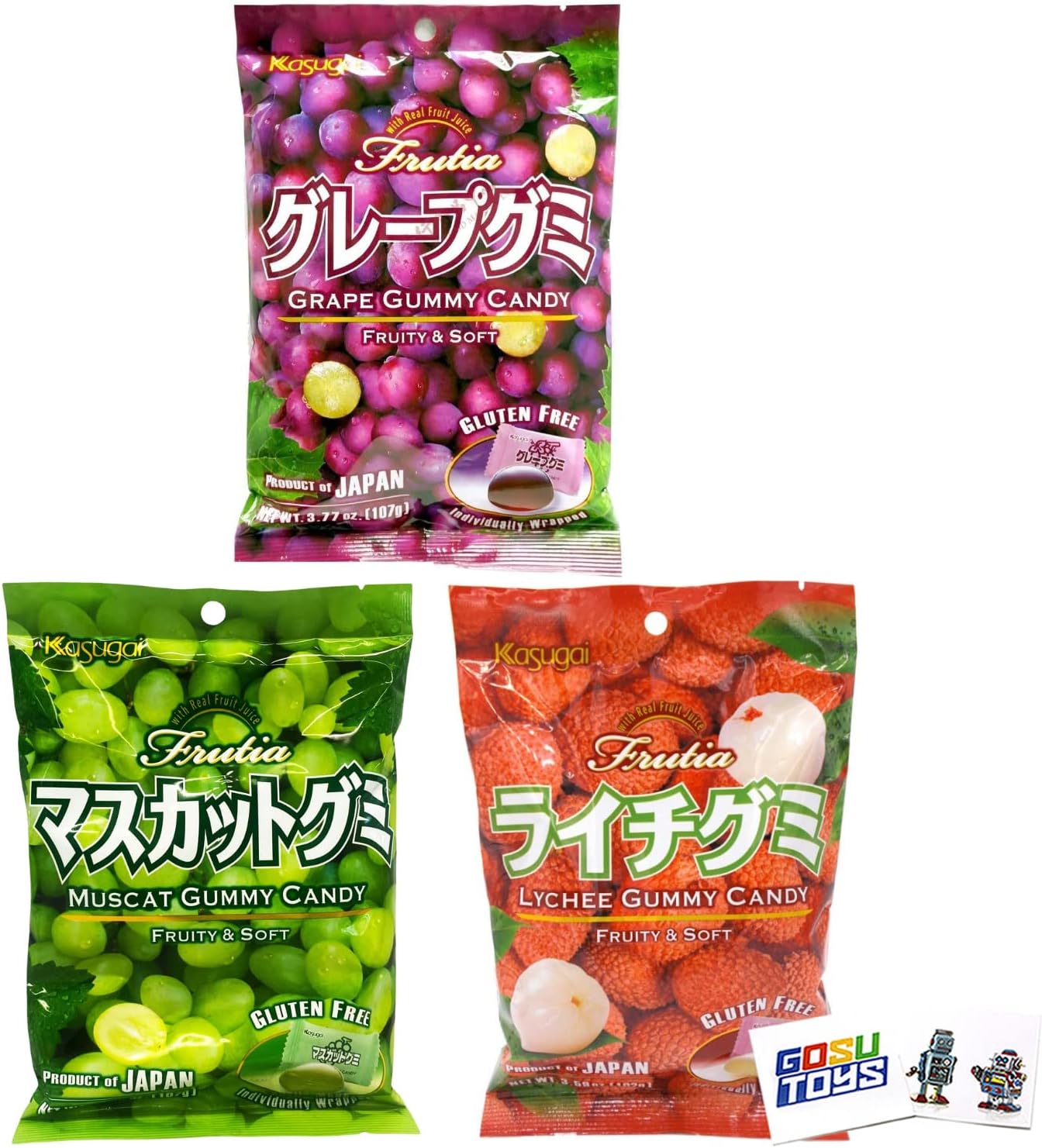 Amazon.com : KASUGAI GUMMIES Strawberry Gummy Candies, 3.77 Ounce ...