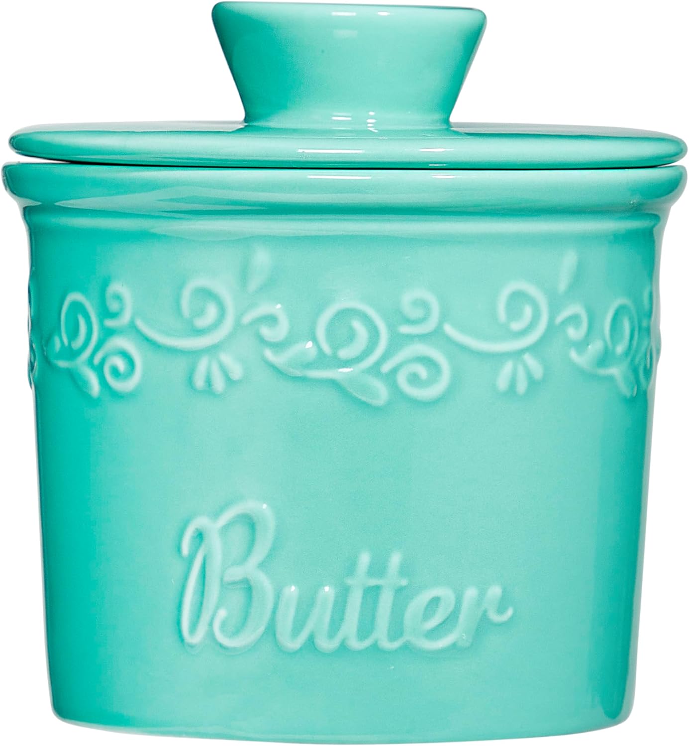 Amazon.com | French Butter Crock with Lid & Spreader - 6oz Hard ...