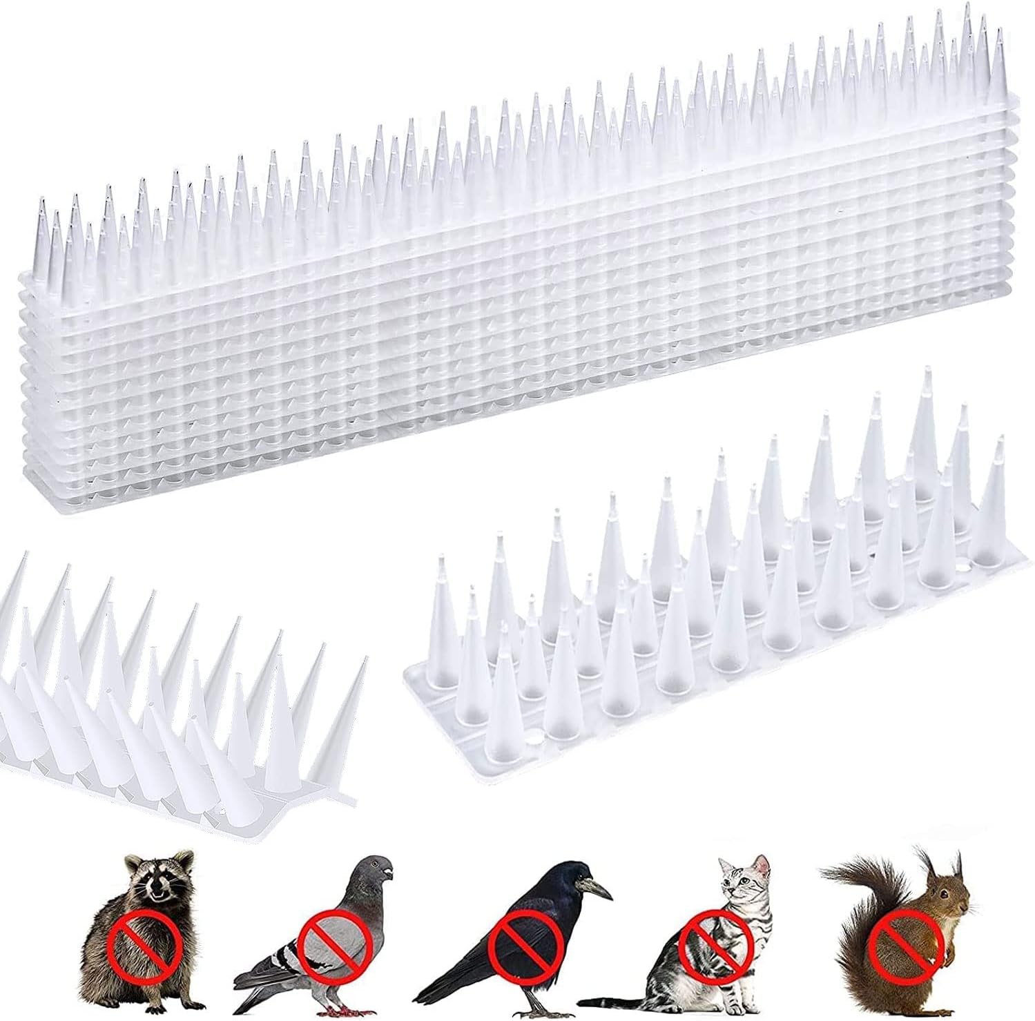 Pic Anti Pigeon en Plastique 5.16M Transparent Pique Anti Pigeon Balcon ...