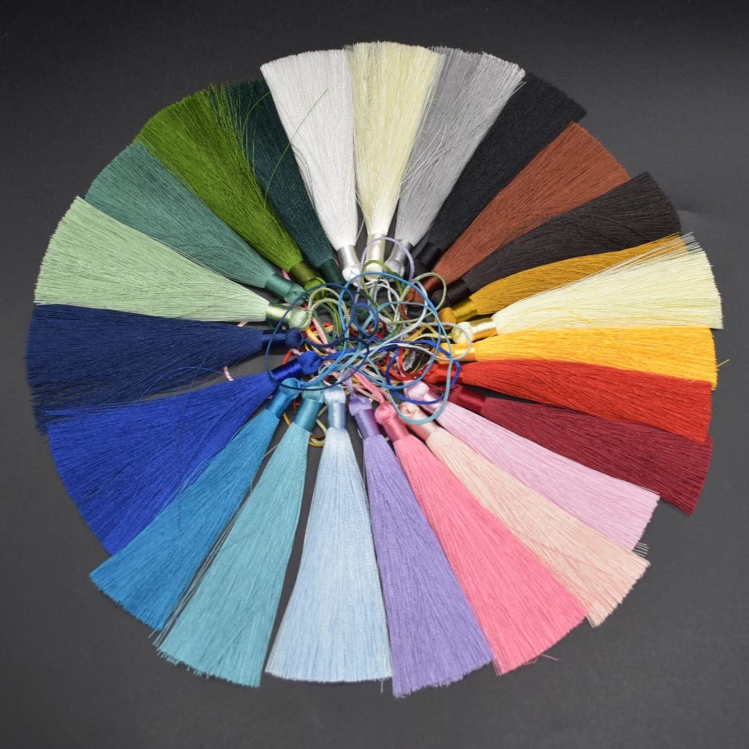 Rayon Silk Thread Mala Jewellery Tassel - 12cm - Various Colours - 1 ...