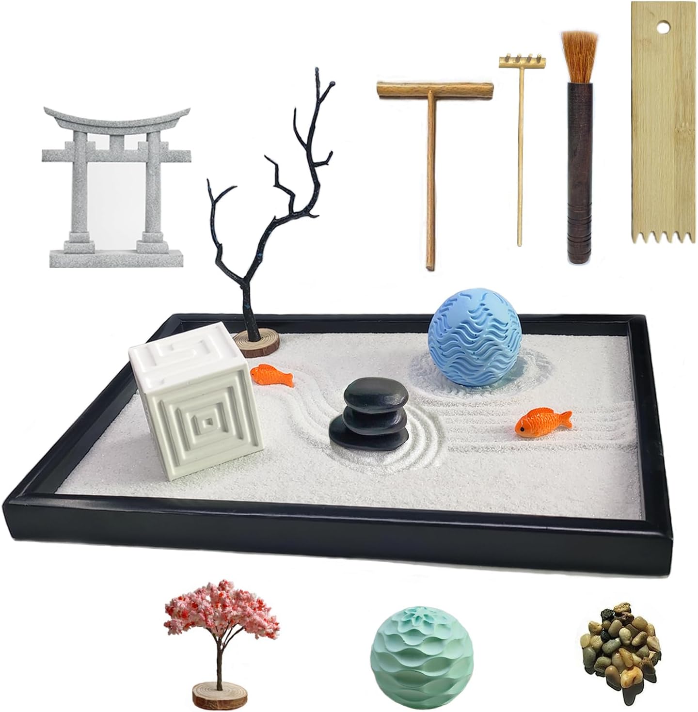 Amazon.com: Zen Garden Kit for Desk Decor - Premium Beautiful Japanese ...