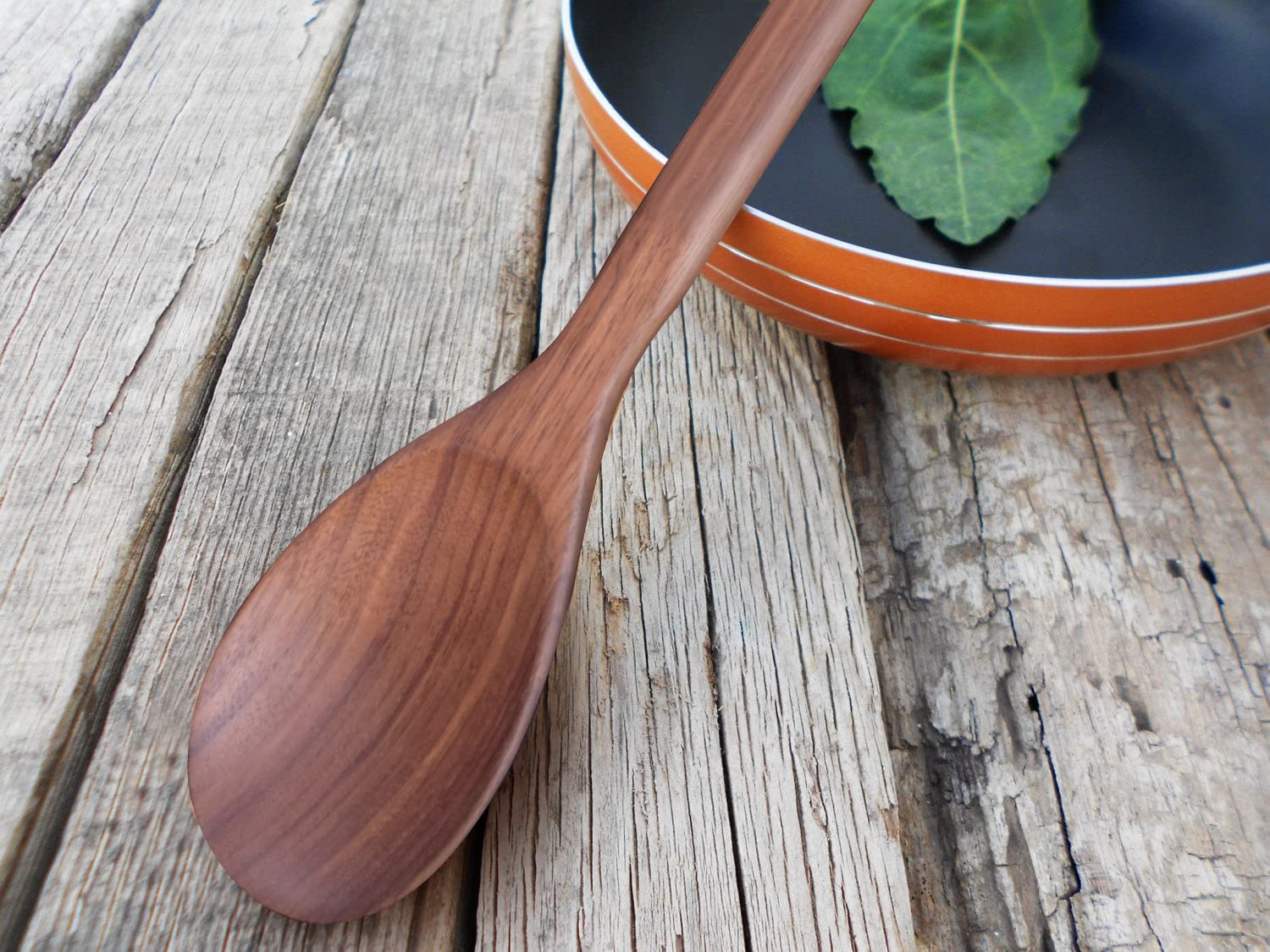 Wooden Cooking Spoons Set, 14 Inch Walnut Wood Spoon for Mixing Salad ...