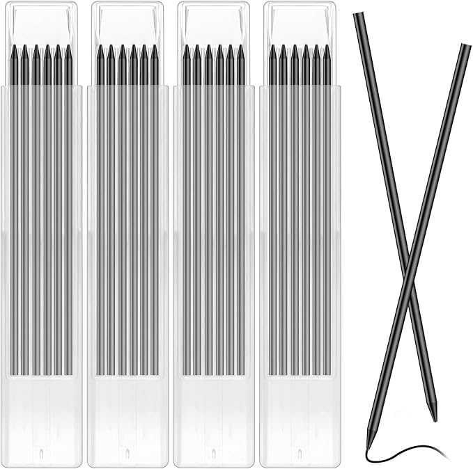 24Pcs Pencil Refills for Tracer/Pica Pencil, 2.8mm Solid Carpenters ...
