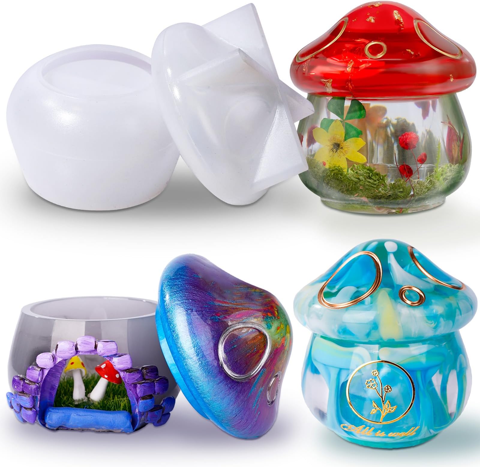 Amazon.com: Carousel Storage Box Silicone Resin Mold with lid The Merry ...
