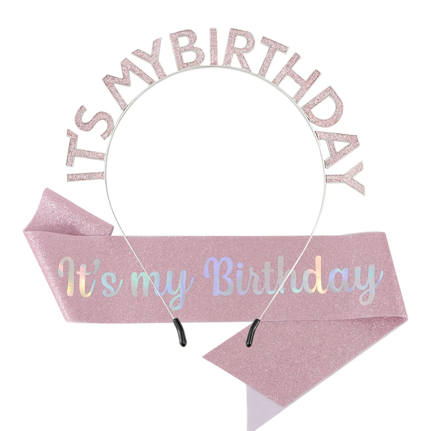 Amazon.com: Araluky Glitter Happy Birthday Crowns for Women IT'S MY ...