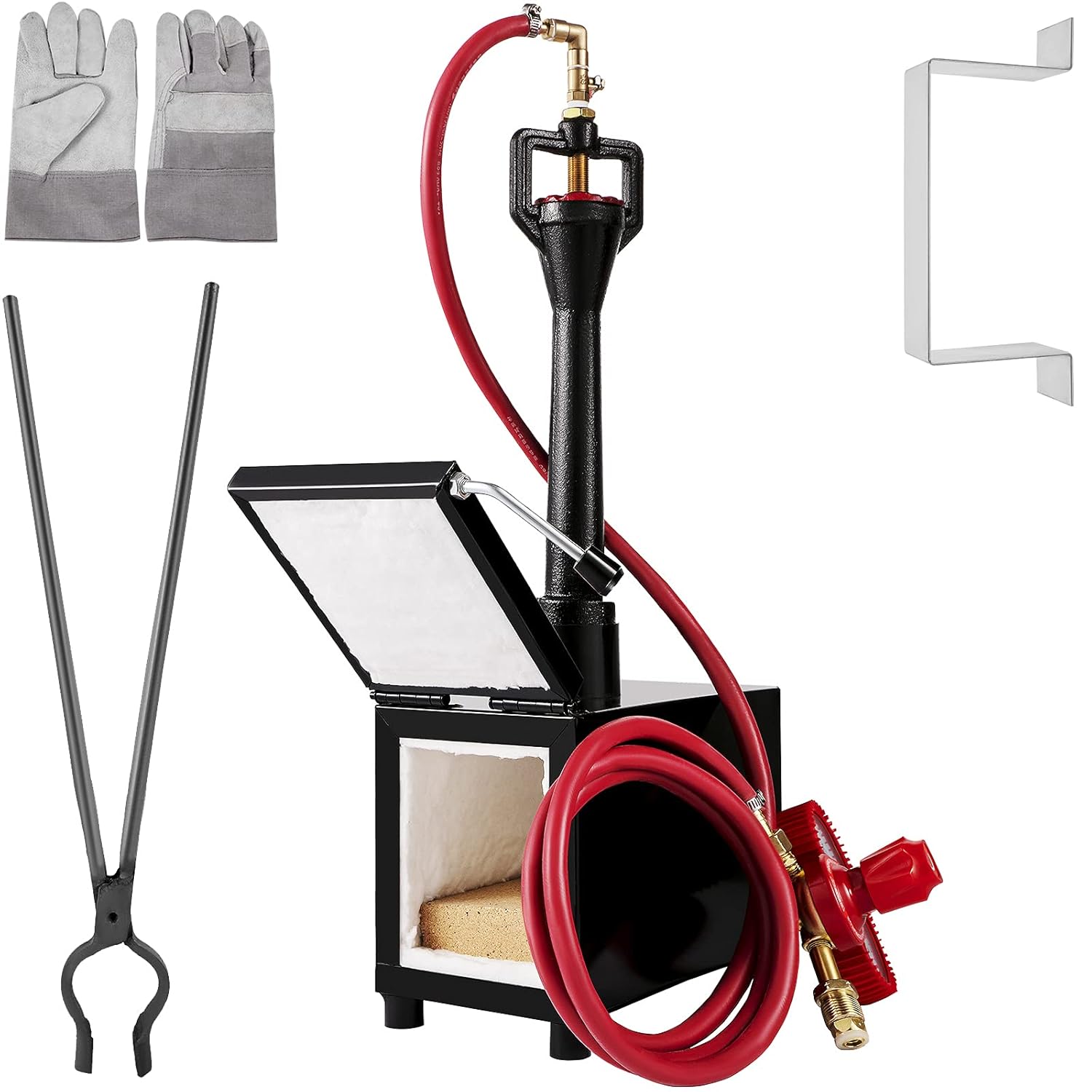 VEVOR Propane Knife Forge, Farrier Furnace with Single Burner, Portable ...
