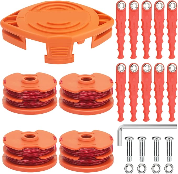 Amazon.com: Eyoloty WA0007 Replacement Blades Head Spool Line Compatible with Worx WG105,WG106 ...