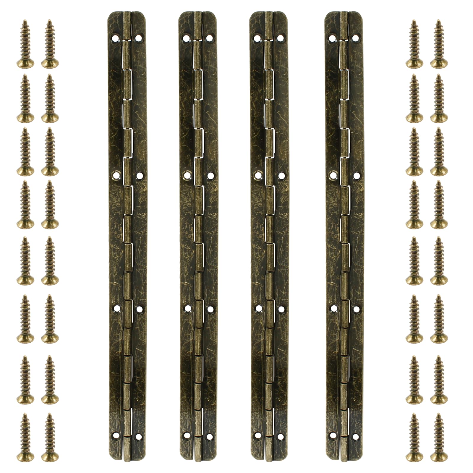 Moicstiy 4 PCS Antique Bronze Long Folding Hinge Wooden Box Gift Hinge ...