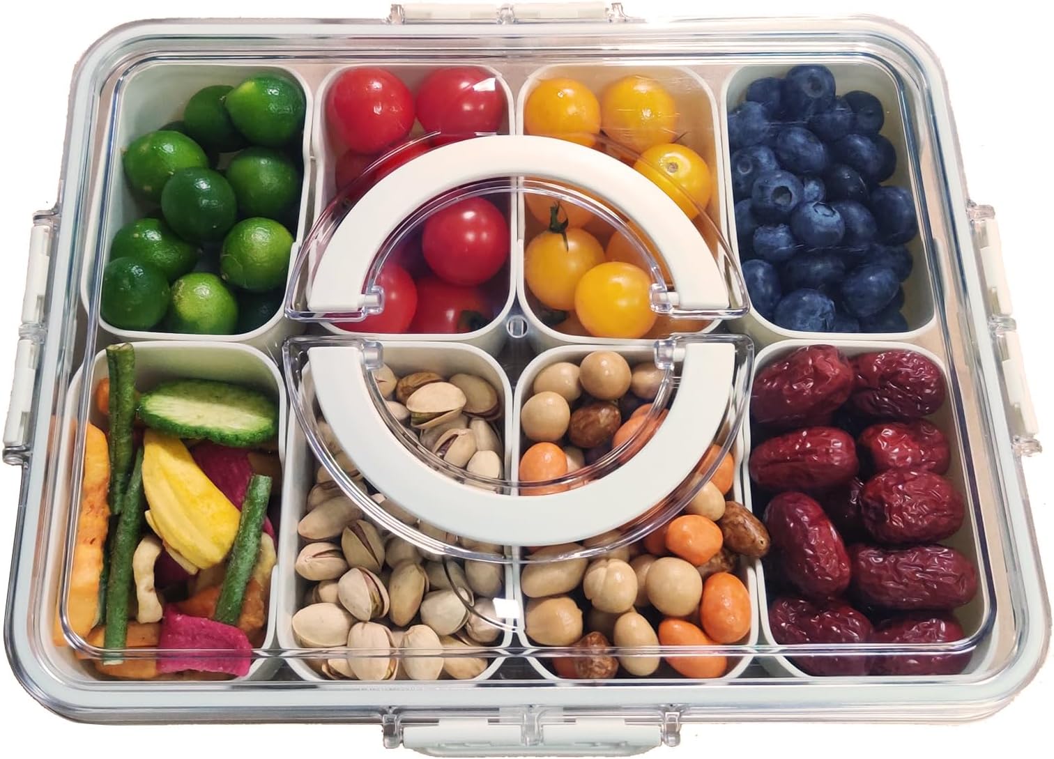 Amazon.com | Tesdluy Portable Snackle Box Container, 8 Compartment ...