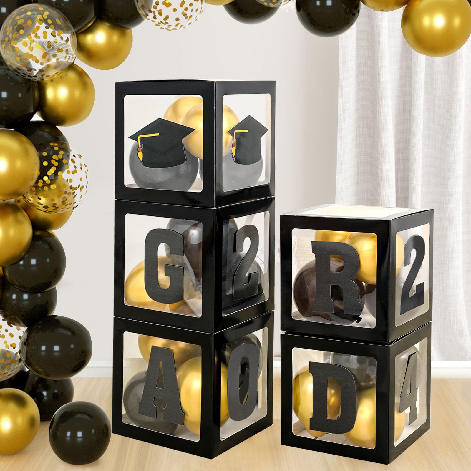 Snapklik.com : 5pcs 2024 Graduation Decoration Balloon Boxes ...
