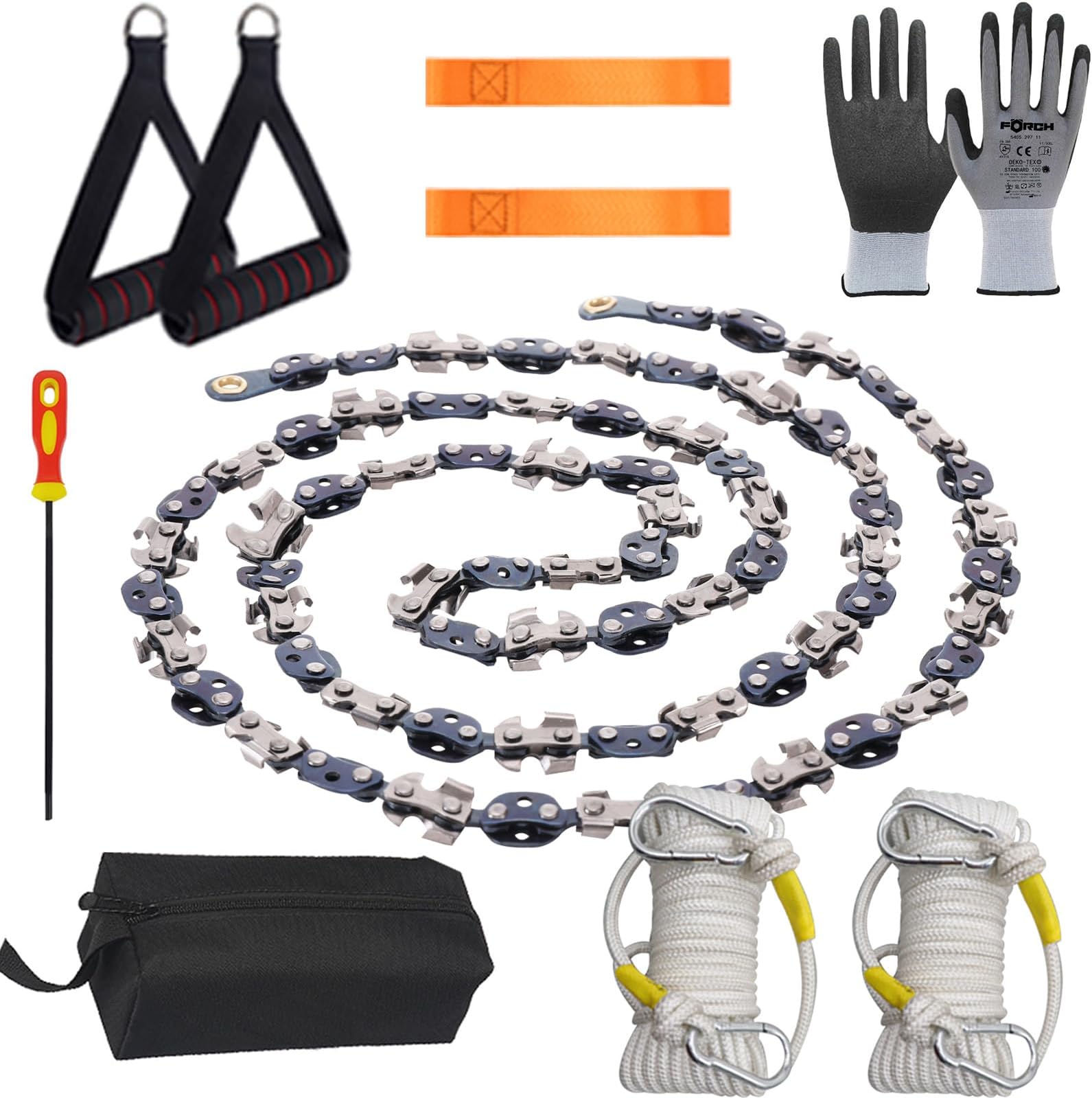 Amazon.com: Rope Saw for Tree Cutting – Dual-Sided Manganese Steel ...