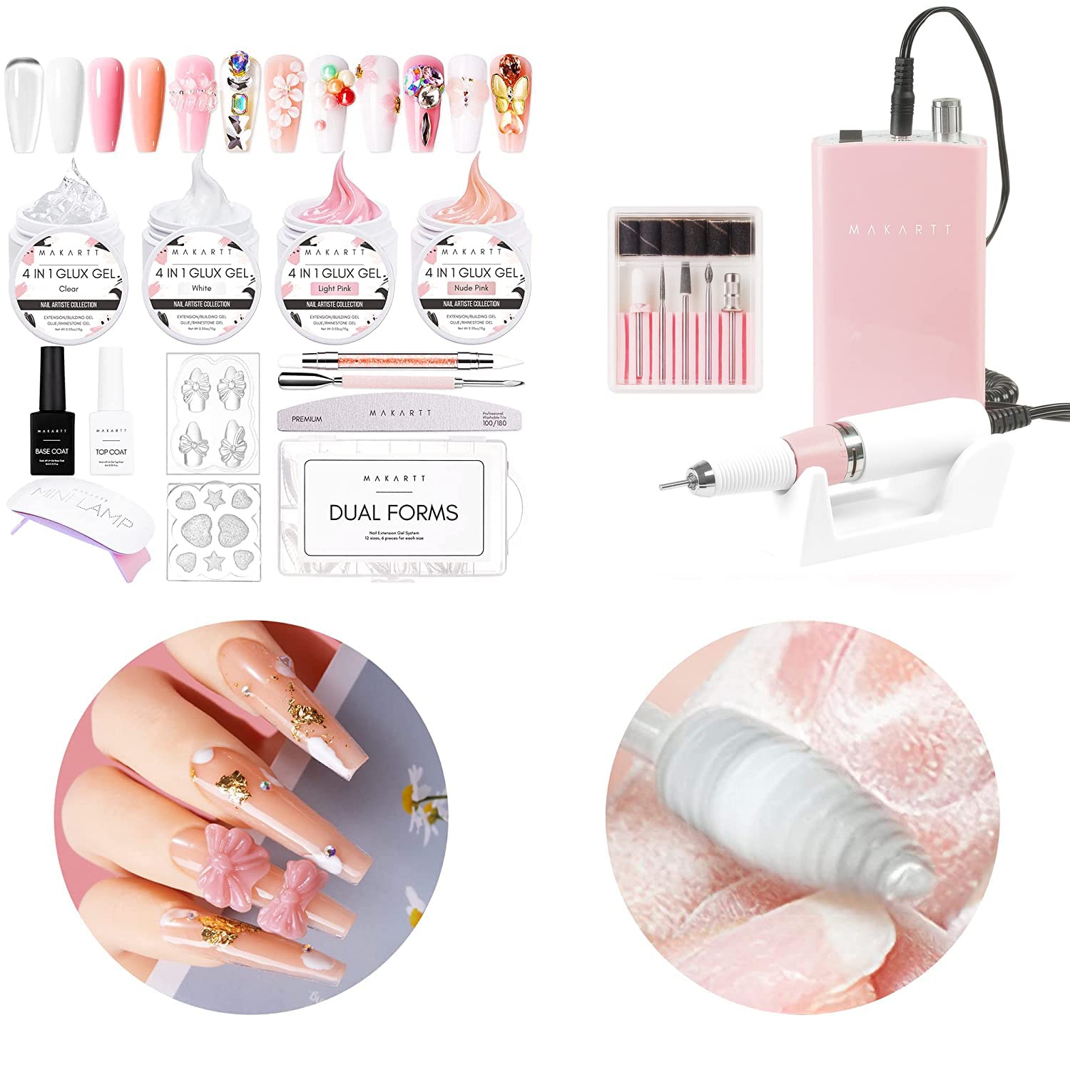 Amazon.com: Makartt Rechargeable Nail Drill 30000RPM Portable Electric ...