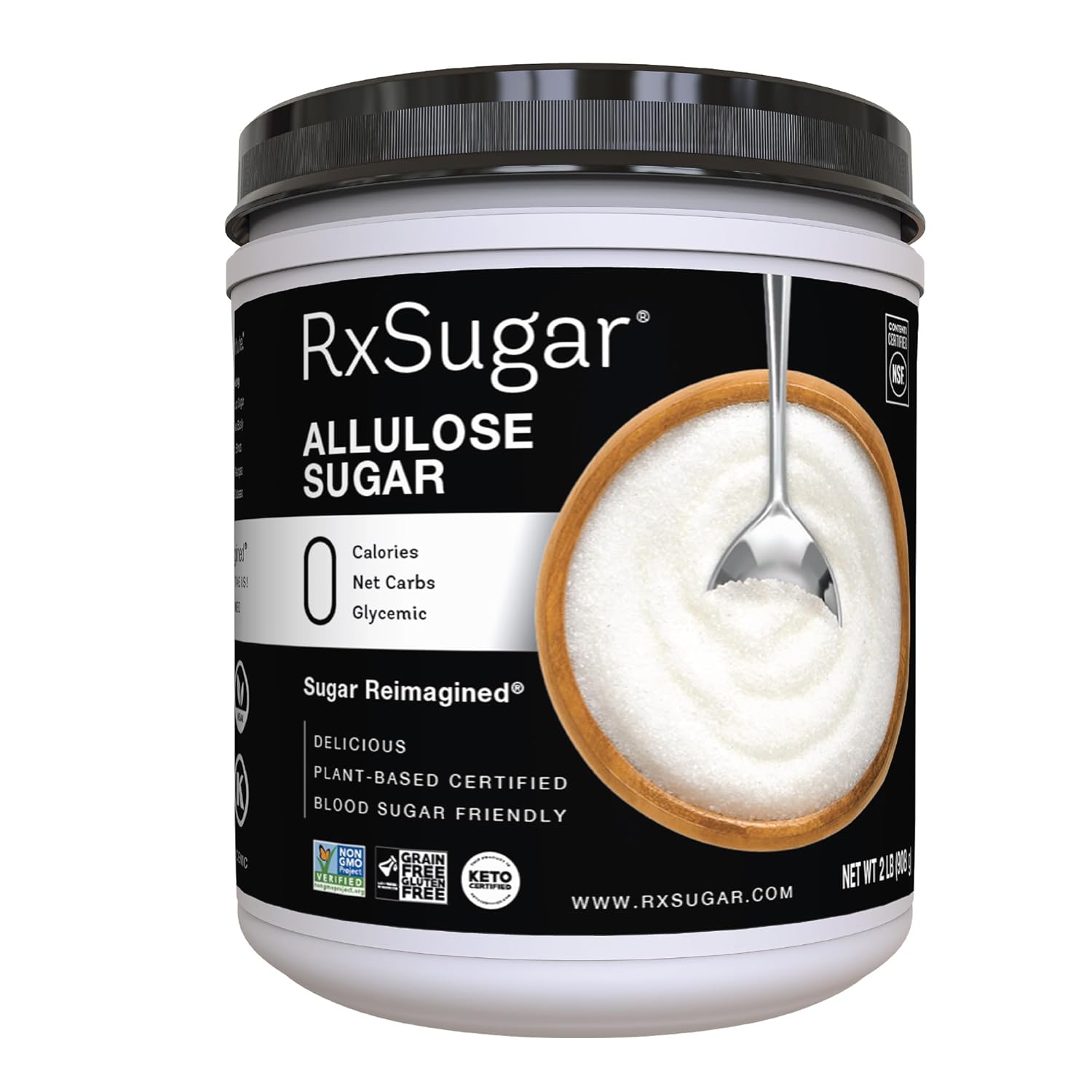 Amazon.com: RxSugar Delicious Plant-Based Crystal Sugar, Allulose, 32 ...