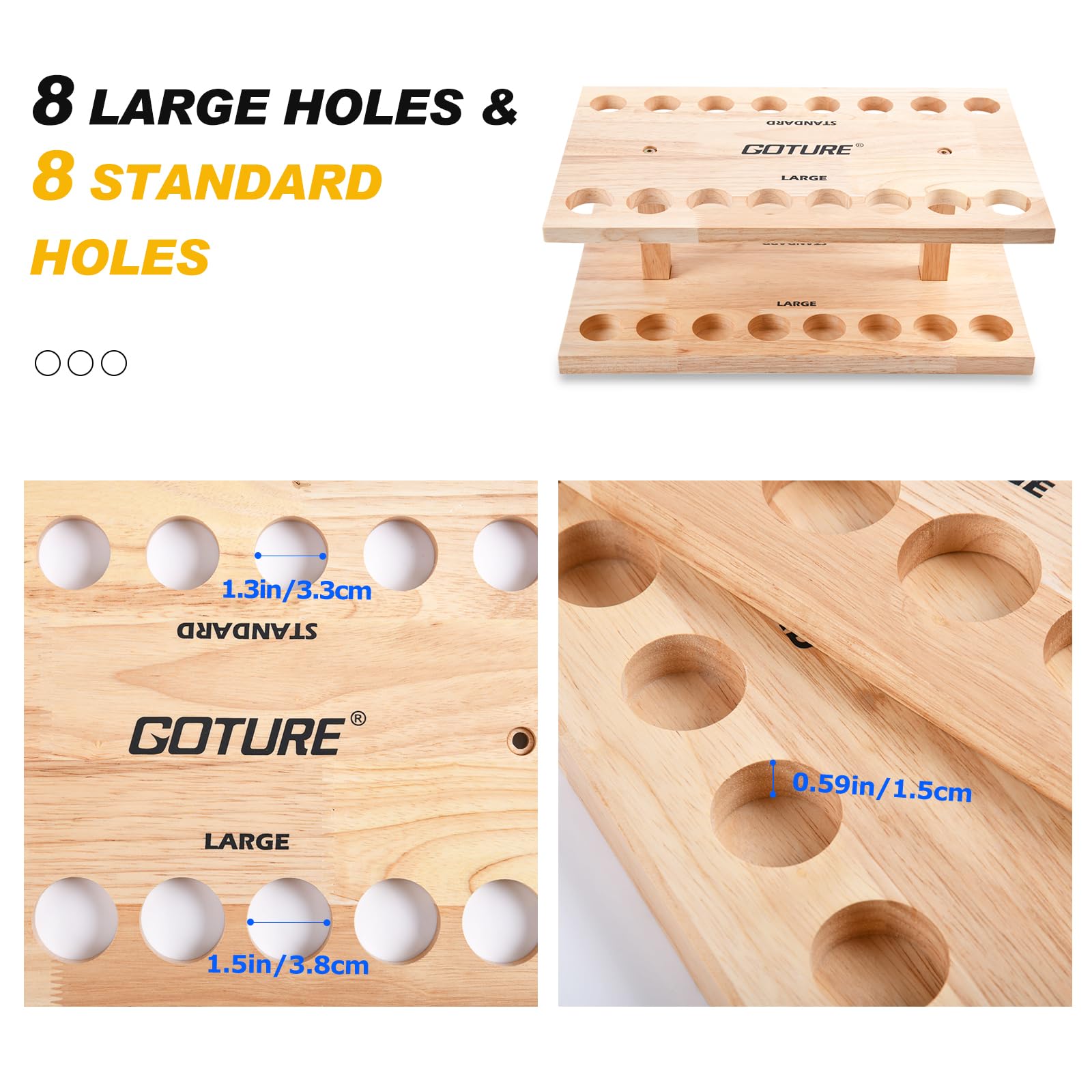 Rod Holders For Boats Goture Wood Fishing Rod Rack - Holds 12 Rods With ...