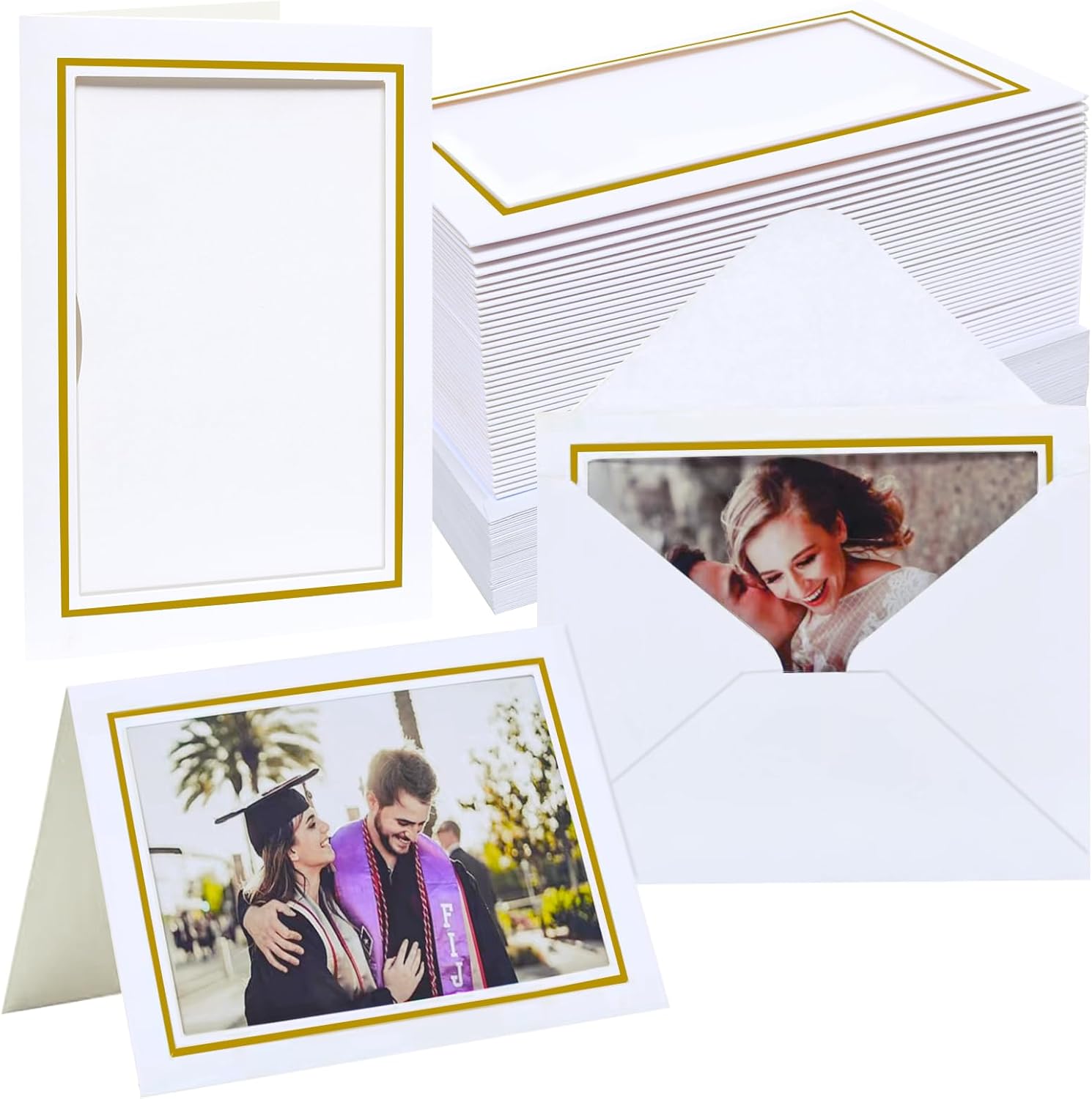 Amazon.com : Photo Frame Cards 4x6 with Envelopes,Blank Photo Card ...