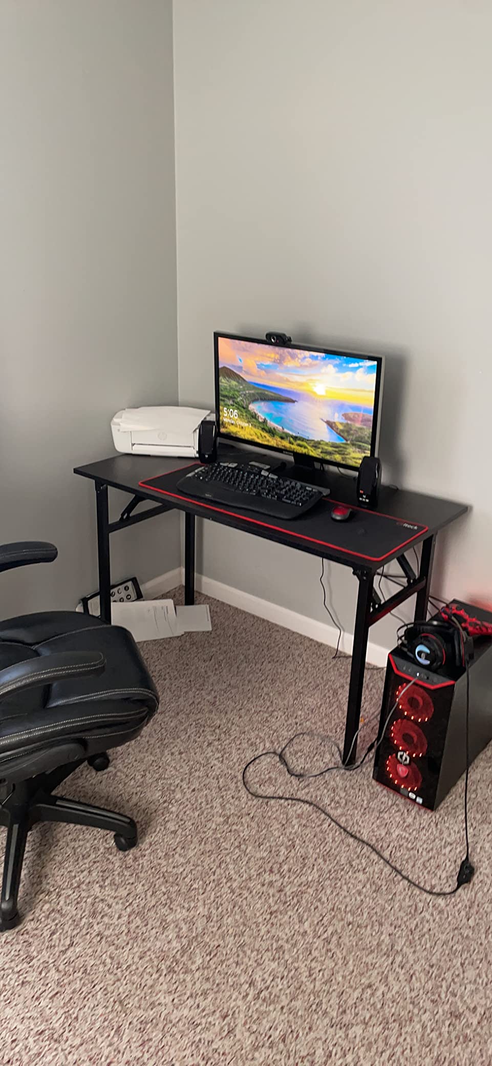 $25/mo - Finance Need Computer Desk Office Desk 55 inches Folding Table ...