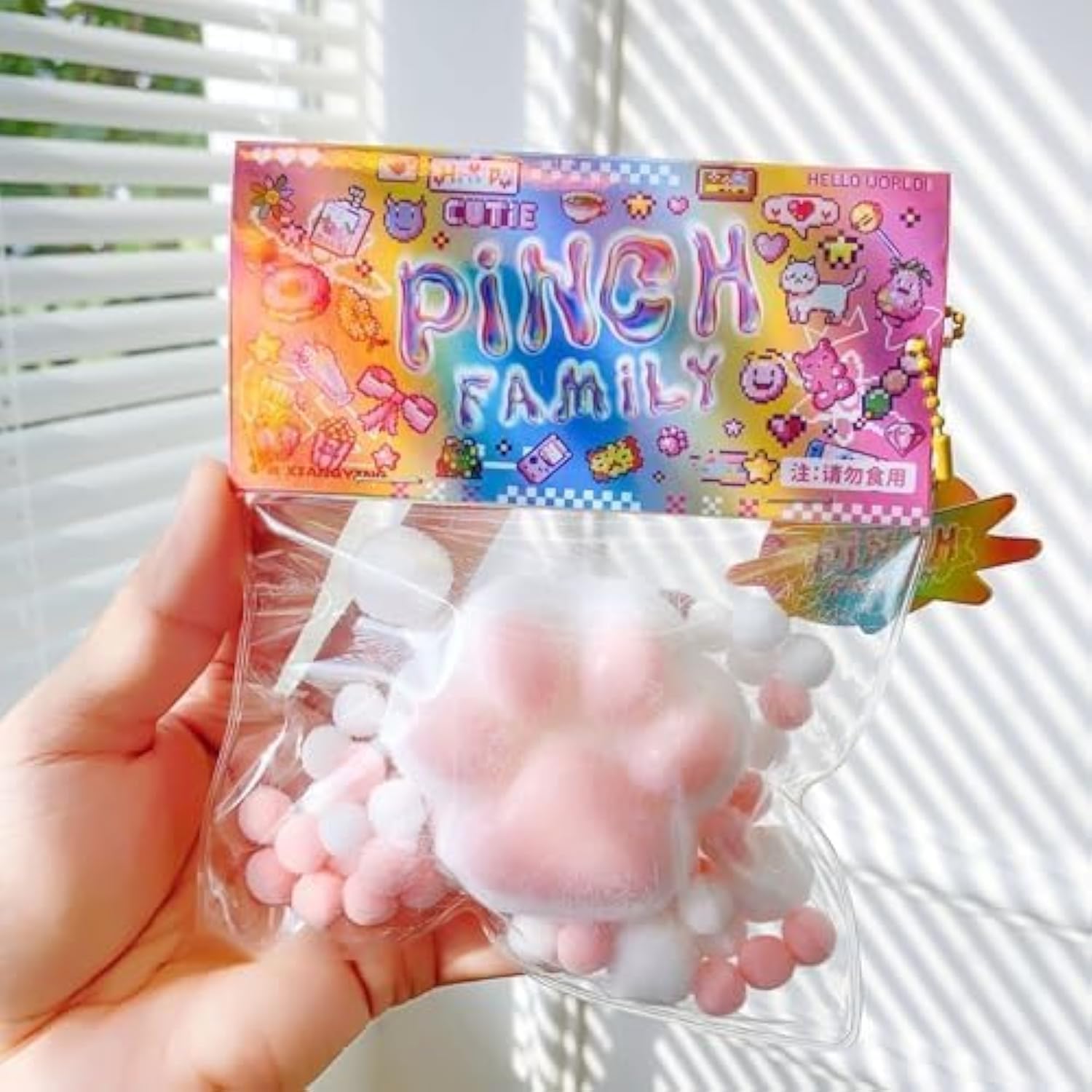Squishy Cat Paw Pinch Family Squishy Cat Paw Squeeze Toys | Desertcart ...