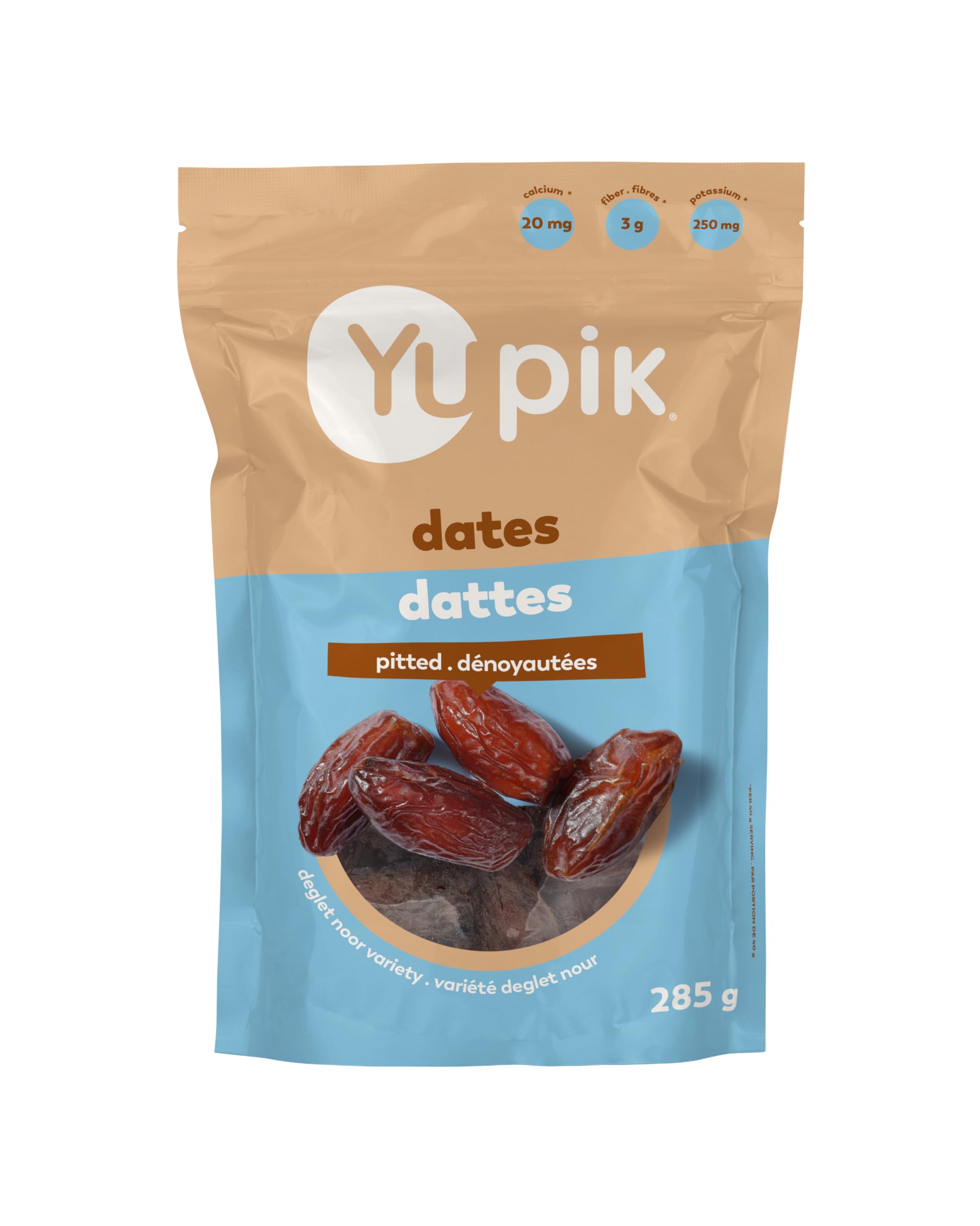 Yupik Pitted Deglet Nour Dates, 285 g, Kosher, Gluten-Free, Naturally ...