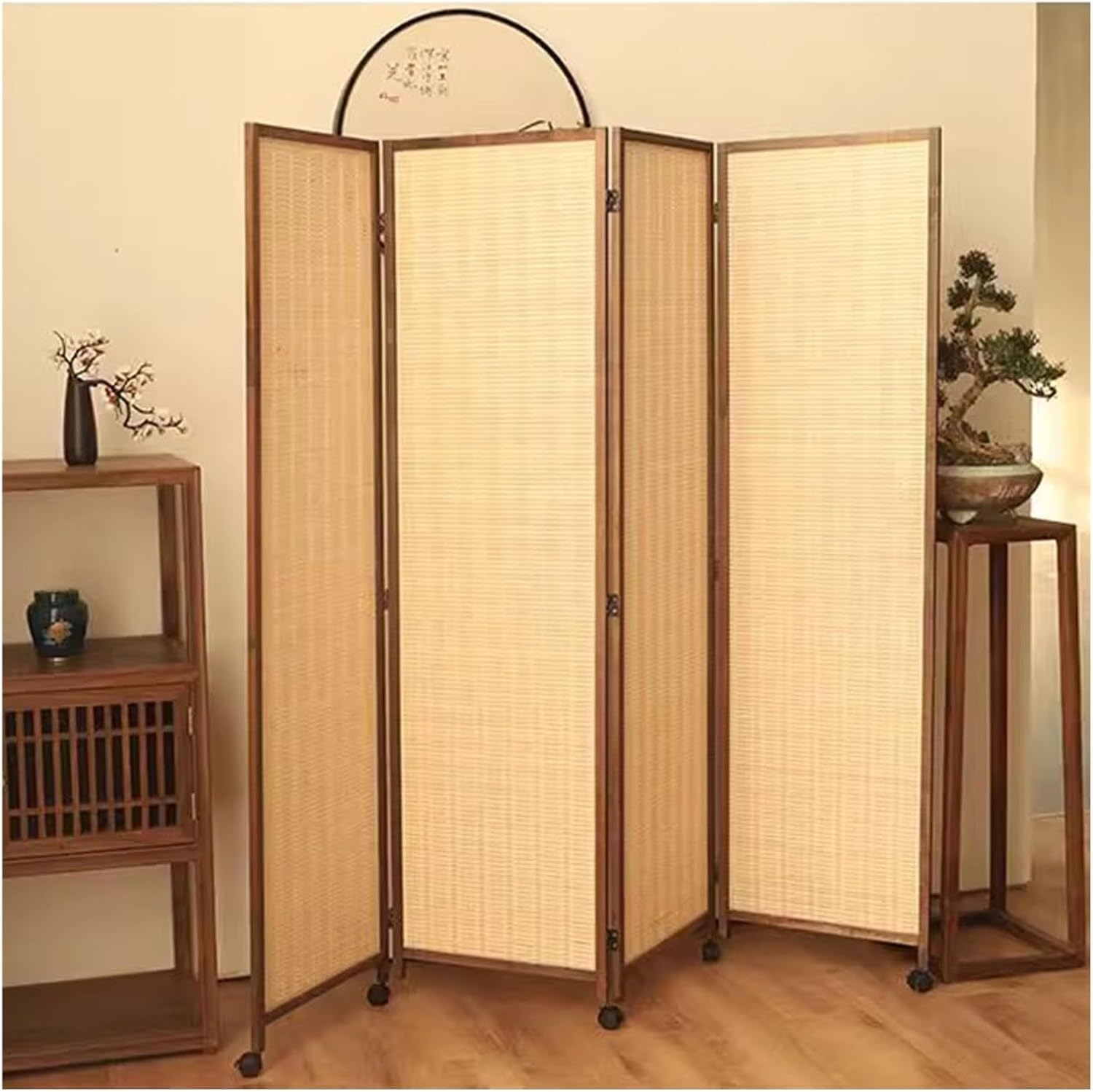 Amazon.de: Raumteiler Paravent Trennwand 4 Paneele Klappbar Raumtrenner ...