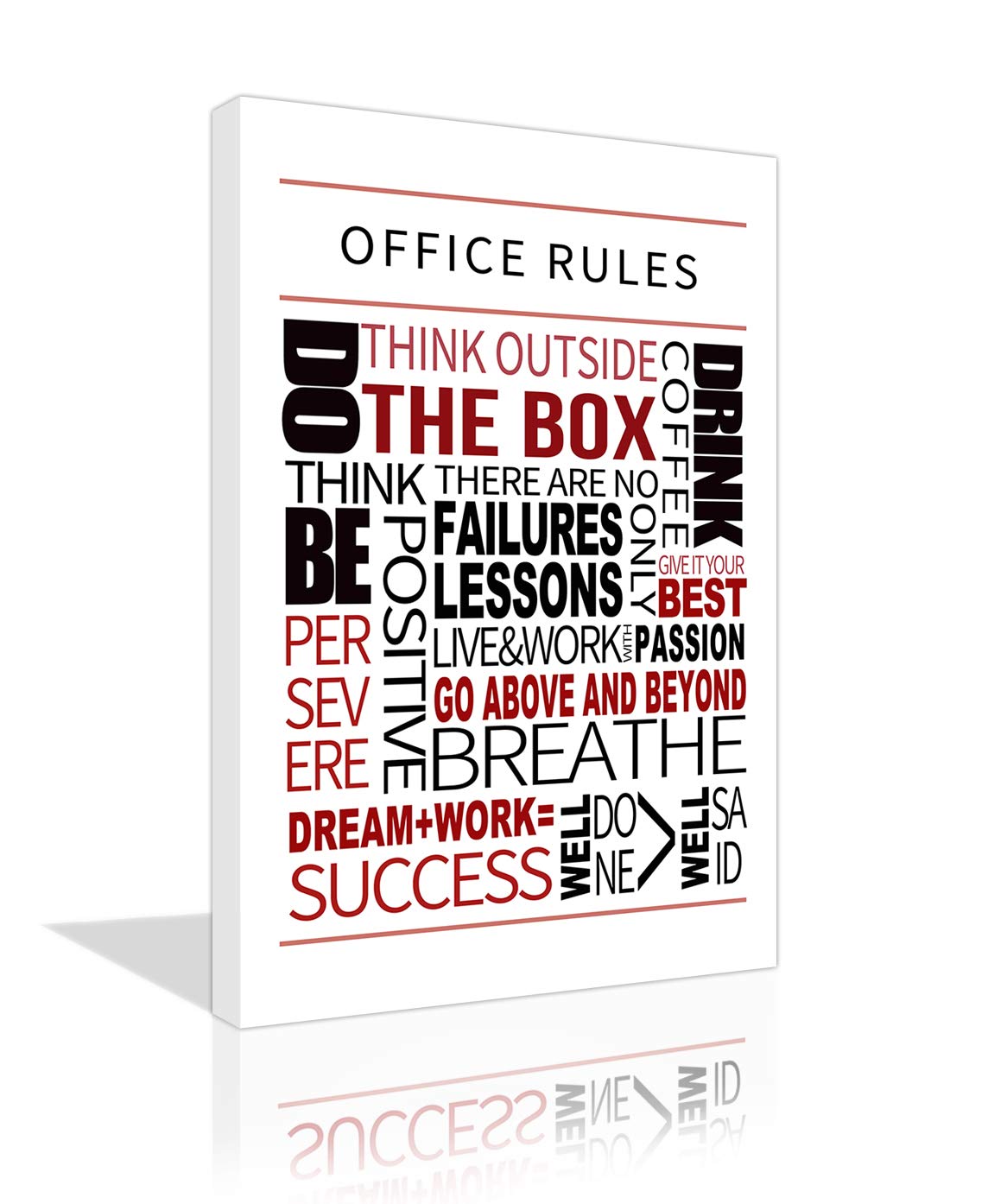 Buy Inspirational Office Wall Art Office Rules Inspiring Painting ...