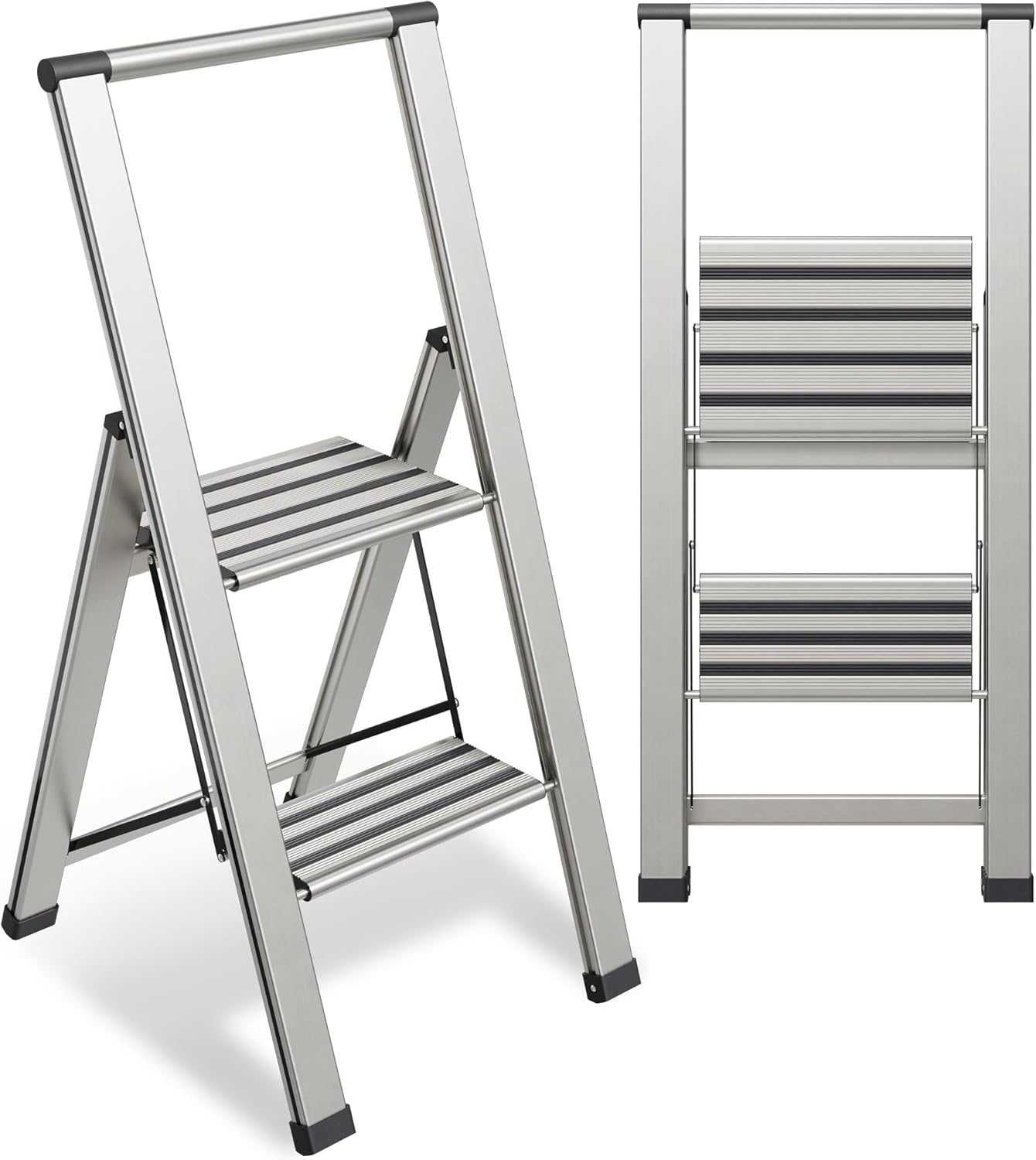Step Ladder 2 Step Folding, Decorative - Modern Beautiful Aluminum ...