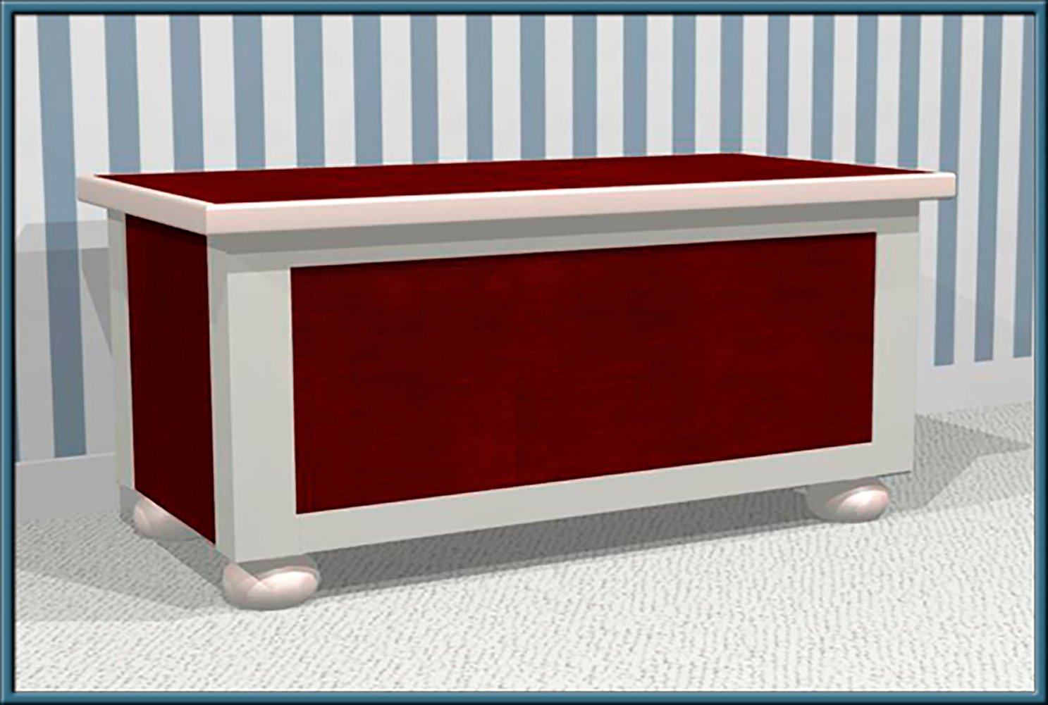 Amazon.com: “Cherry White” Children's Toy Box : Home & Kitchen