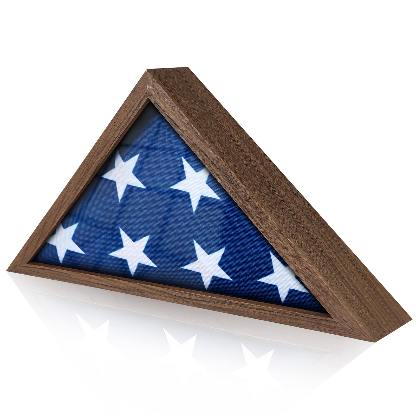 Amazon.com - DecoWoodo Wooden Flag Display Case for 3'x5' Folded ...