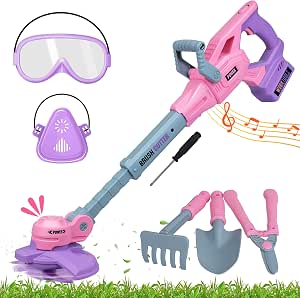 Amazon.com: Kids Gardening Set - Weed Trimmer Power Tools Toy with ...