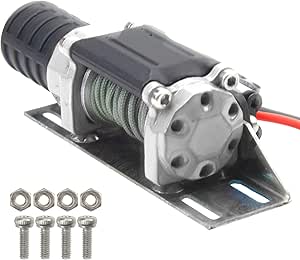 Amazon.com: Vgoohobby RC Crawler Winch w/Steel Wire Compatible with ...