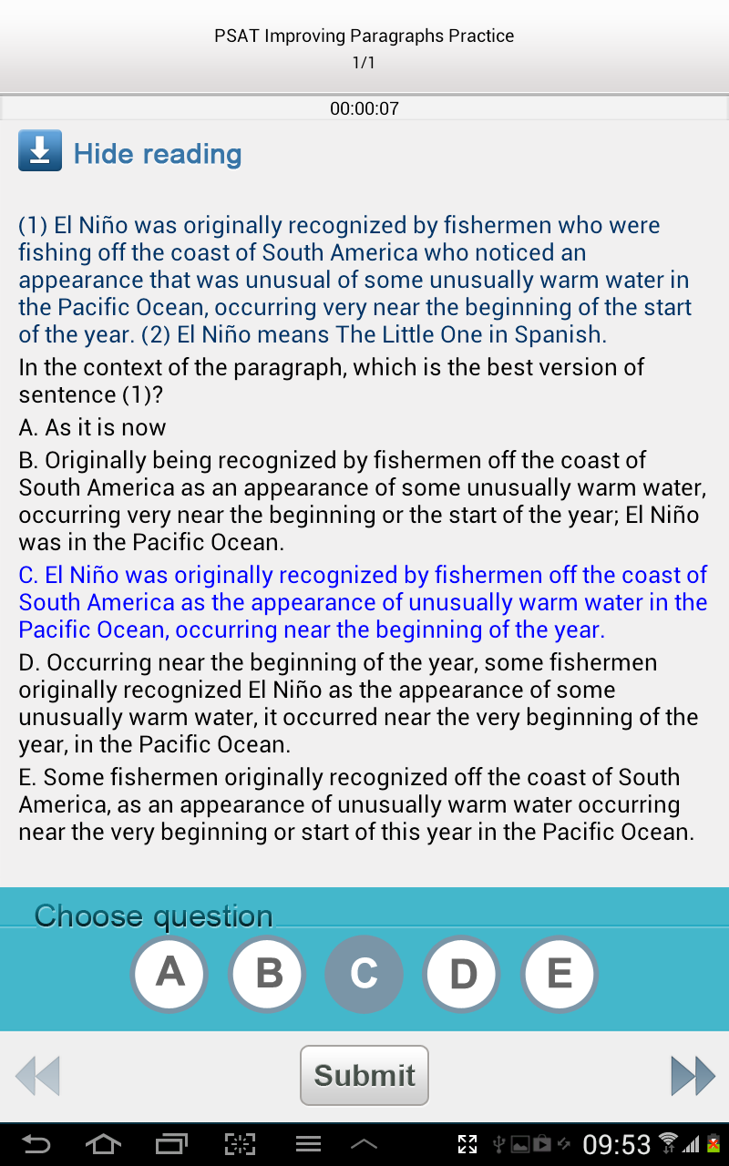 PSAT Reading & Writing - App on Amazon Appstore