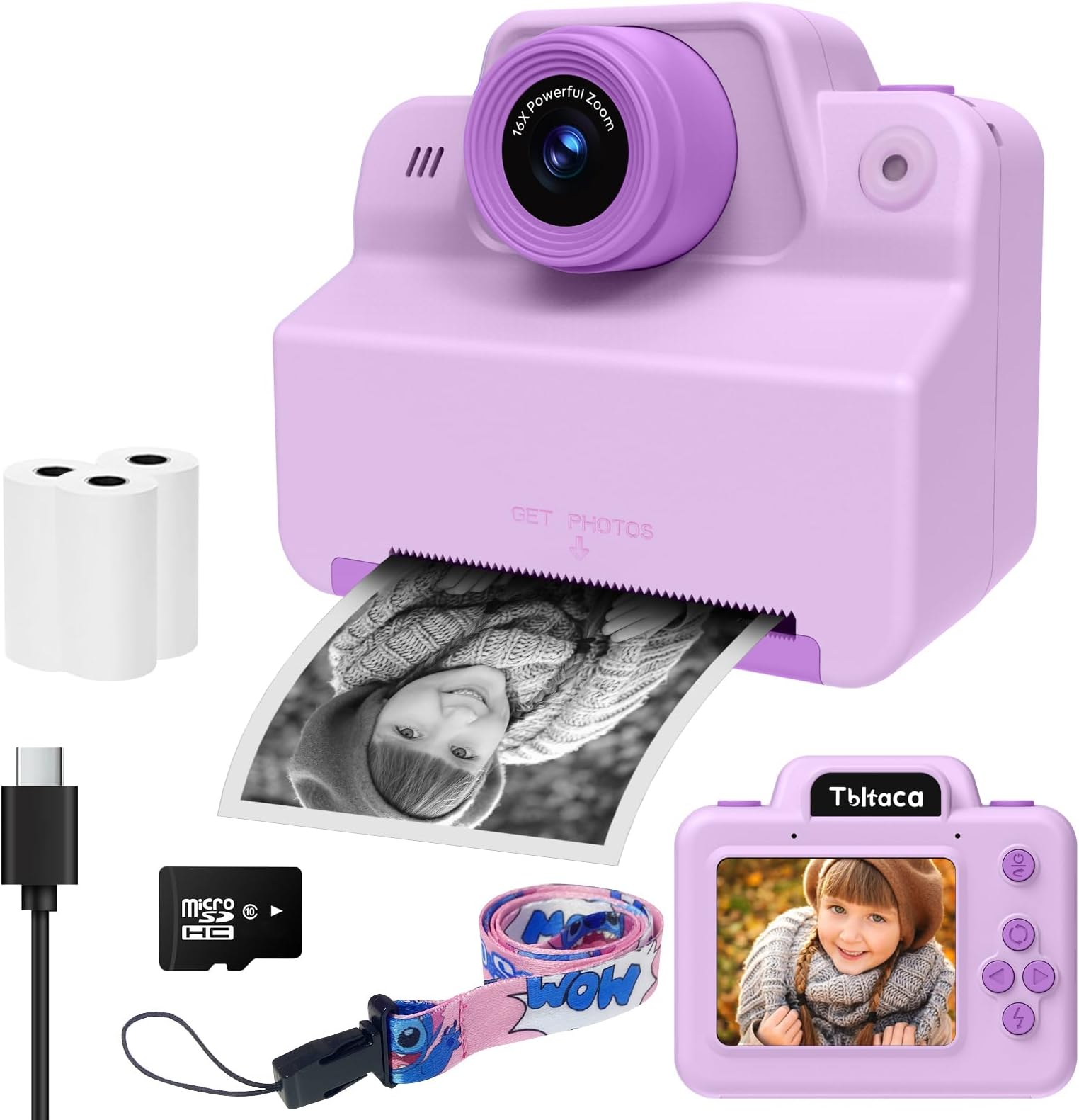 Amazon.com : Instant Print Camera for Kids, Toddler Kids Camera Instant ...
