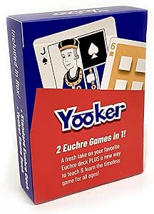 Amazon.com: Mortal Ventures Yooker Card Game: 2-in-1 Euchre Deck for ...