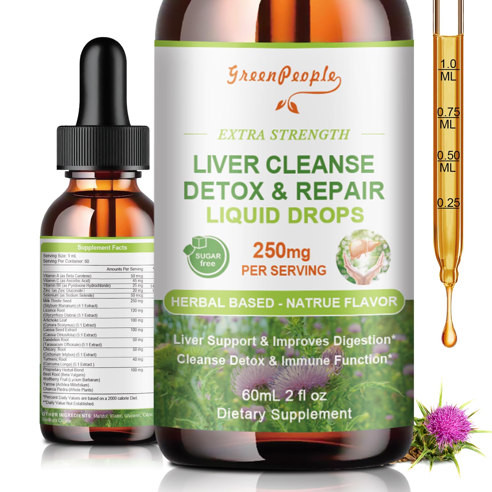 Amazon.com: GREENPEOPLE Liver Cleanse Detox & Repair Drops - Liver ...