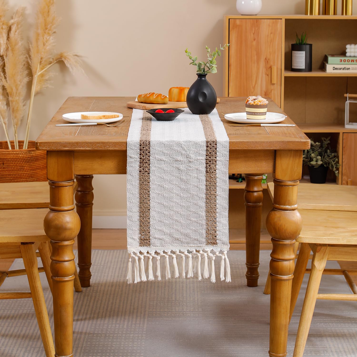 Amazon.com: Tosleo Boho Table Runner 12×120 Inches Long with Tassels ...