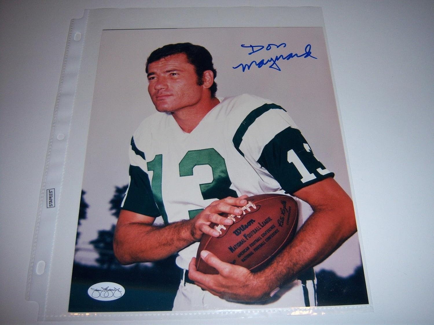 Don Maynard Autographed Picture - hof coa 8x10 - JSA Certified ...